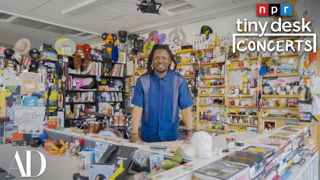 Watch Inside NPR's Tiny Desk Set Full of Priceless Objects | Set Tour | Architectural Digest
