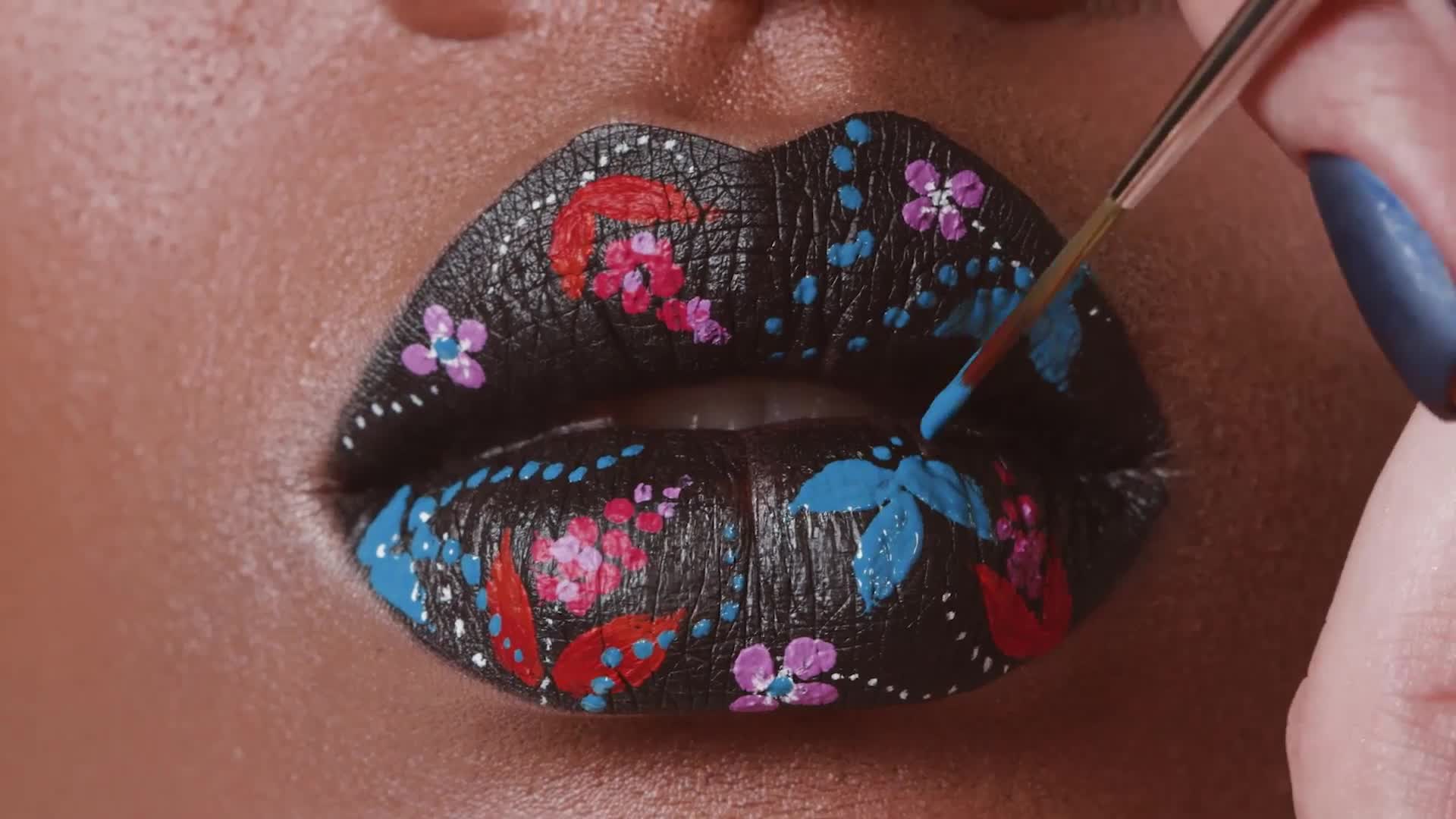 Watch Watch Floral Lip Art Bloom in 60 seconds | Allure