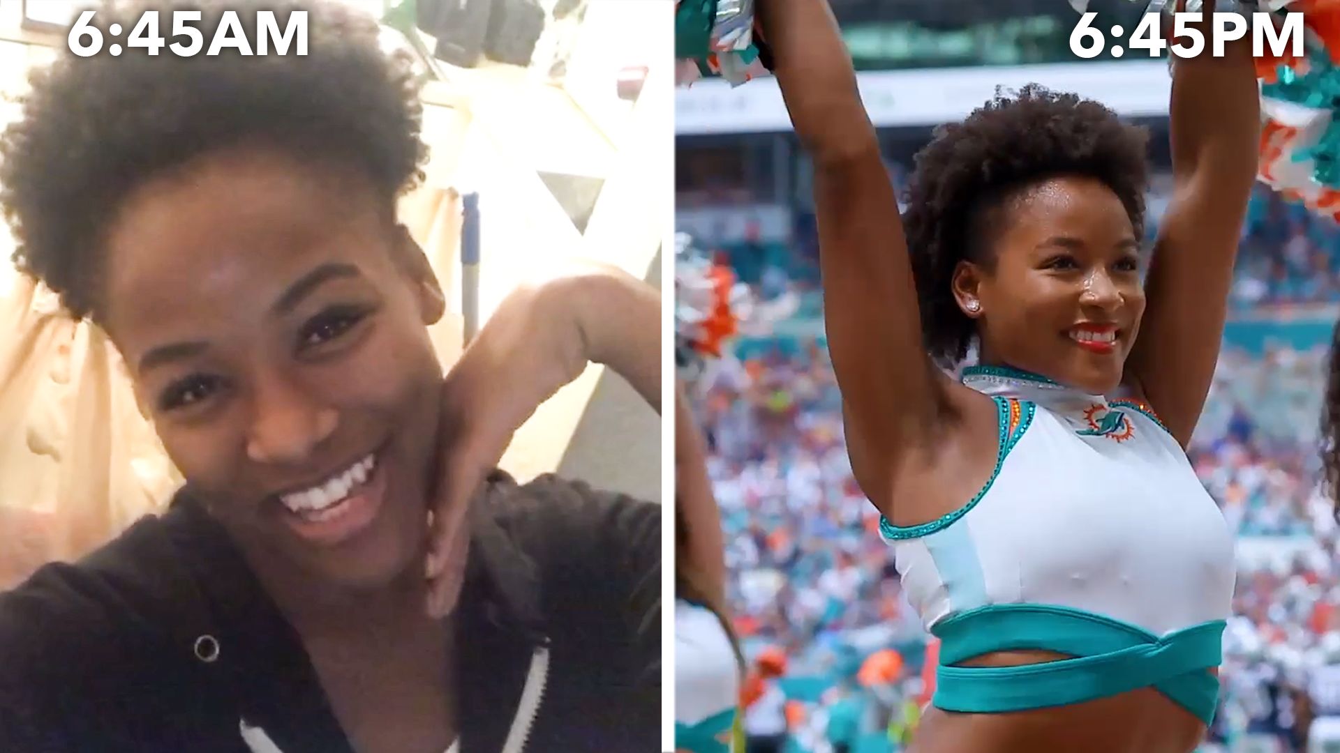 Watch An NFL Cheerleader's Entire Routine, from Waking Up to Game Day ...