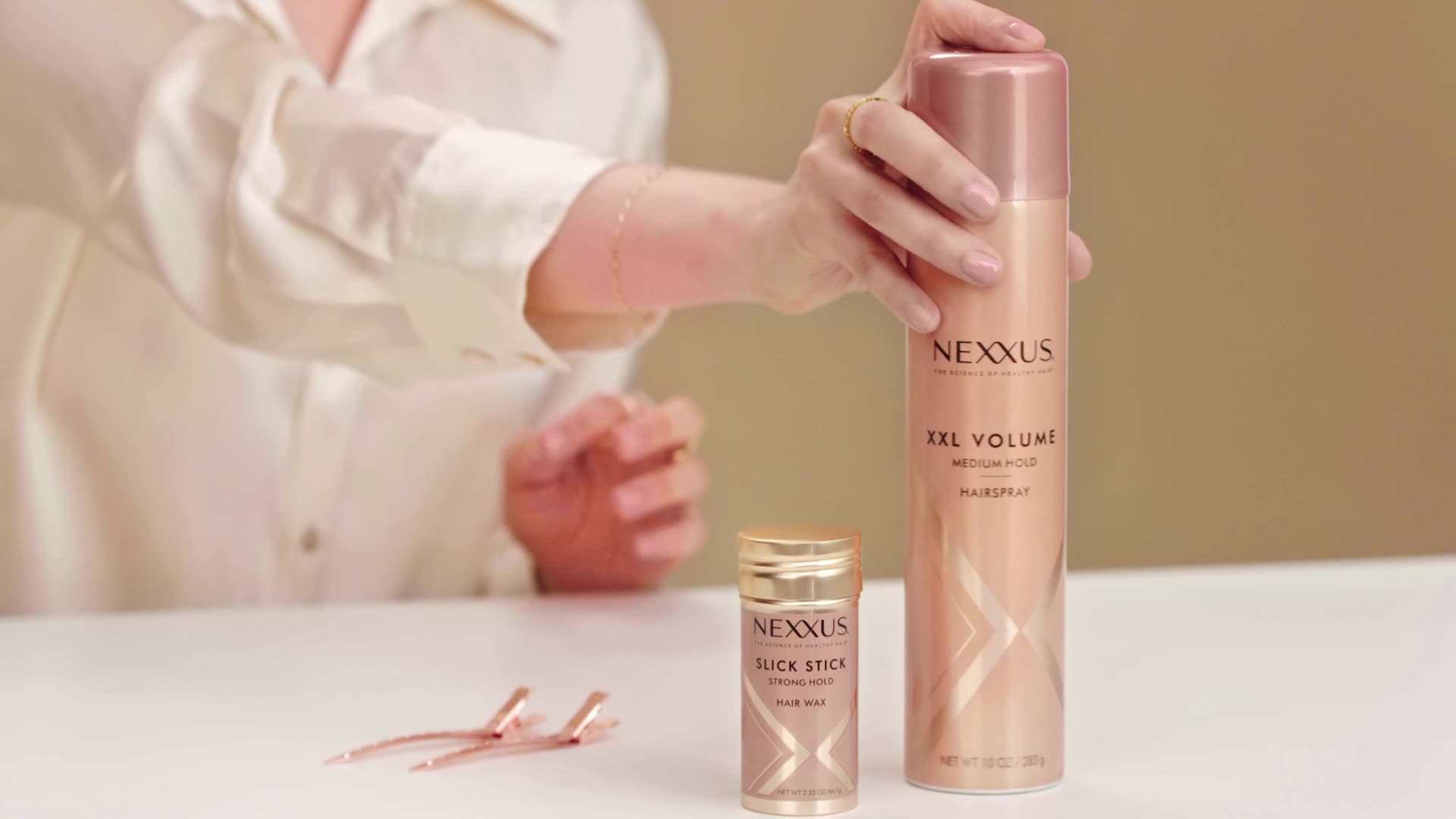 Watch 2 Ways To Style Hair Using The Nexxus XXL Volume Medium-Hold ...