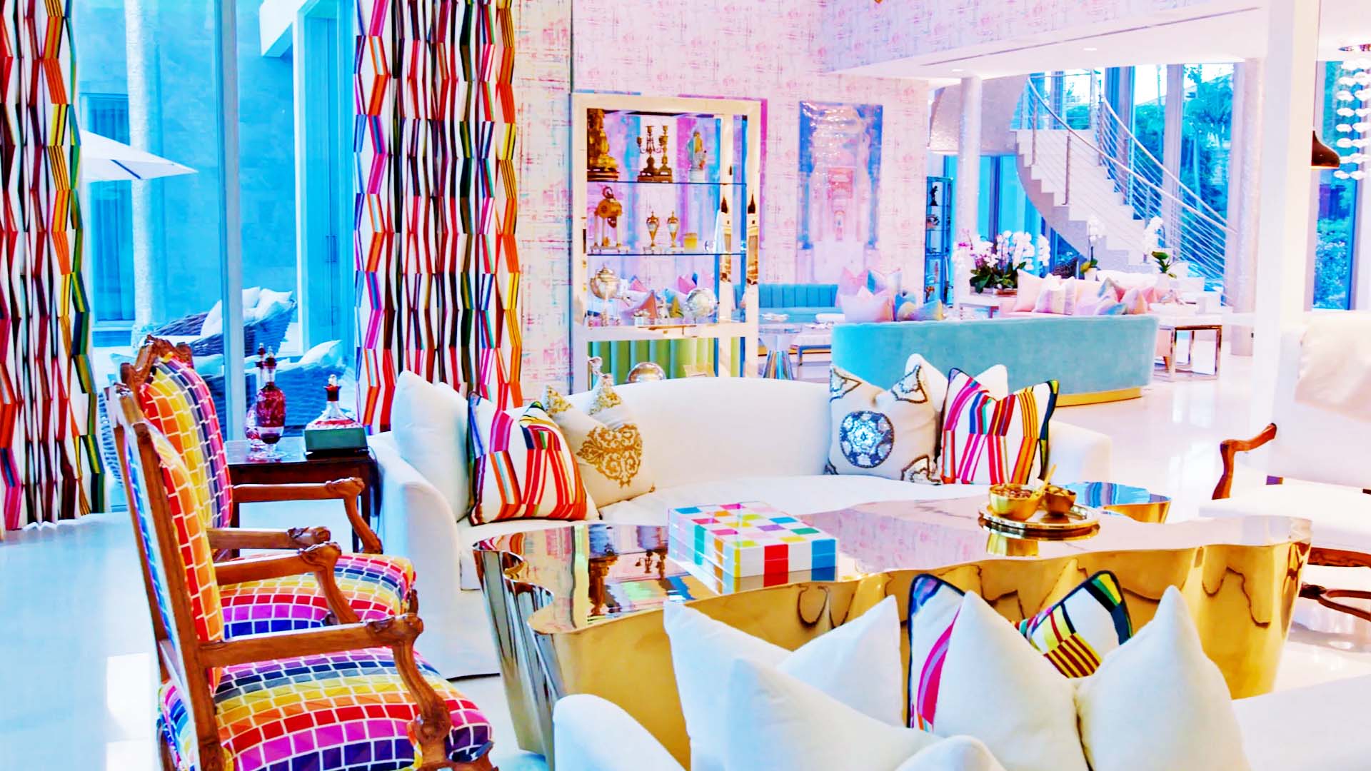 Watch Inside A Multicolor $13M Maximalist Mansion | On the Market ...