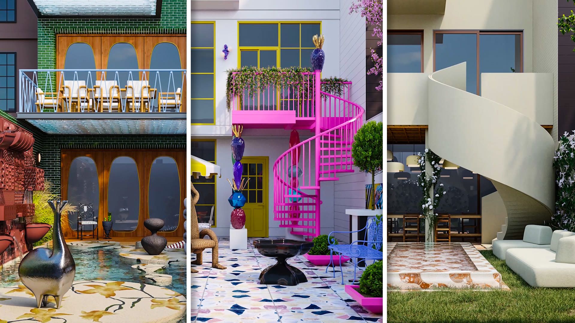 Watch 3 Interior Designers Transform The Same Backyard | Space Savers ...