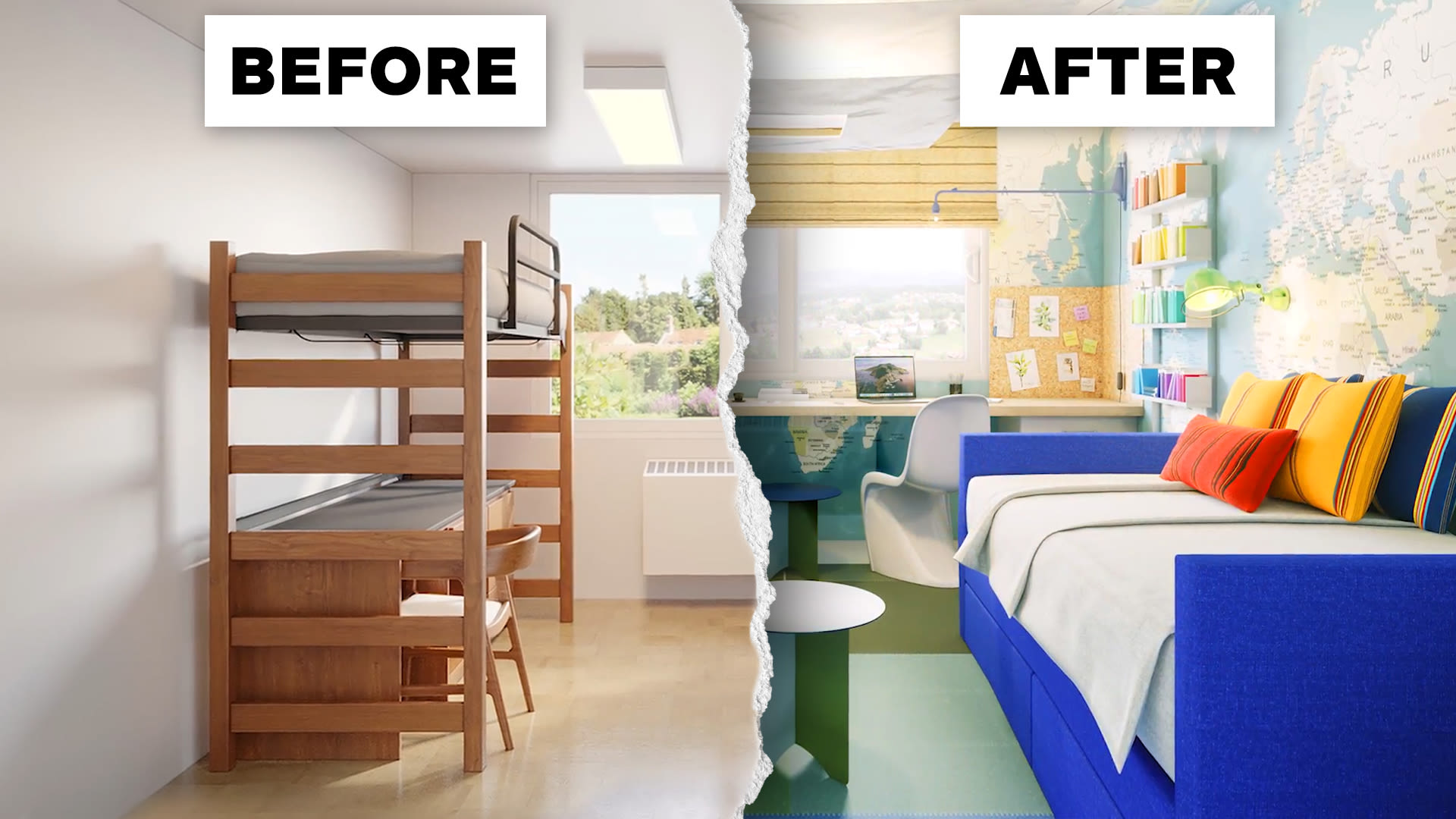 Watch 3 Interior Designers Makeover The Same College Dorm Room | Space ...