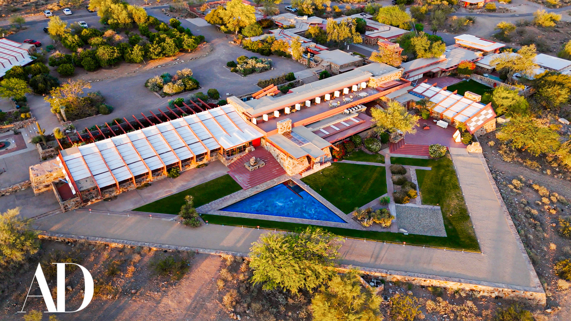 Watch Inside Frank Lloyd Wright’s Design Workshop Built From The Desert ...
