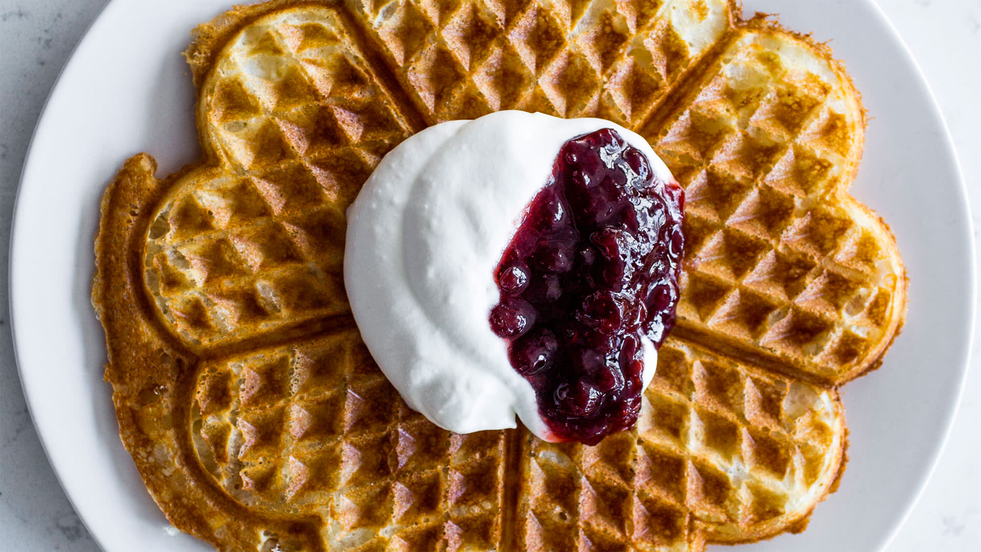 Watch The Crispiest 4-Ingredient Waffles | Bon Appétit