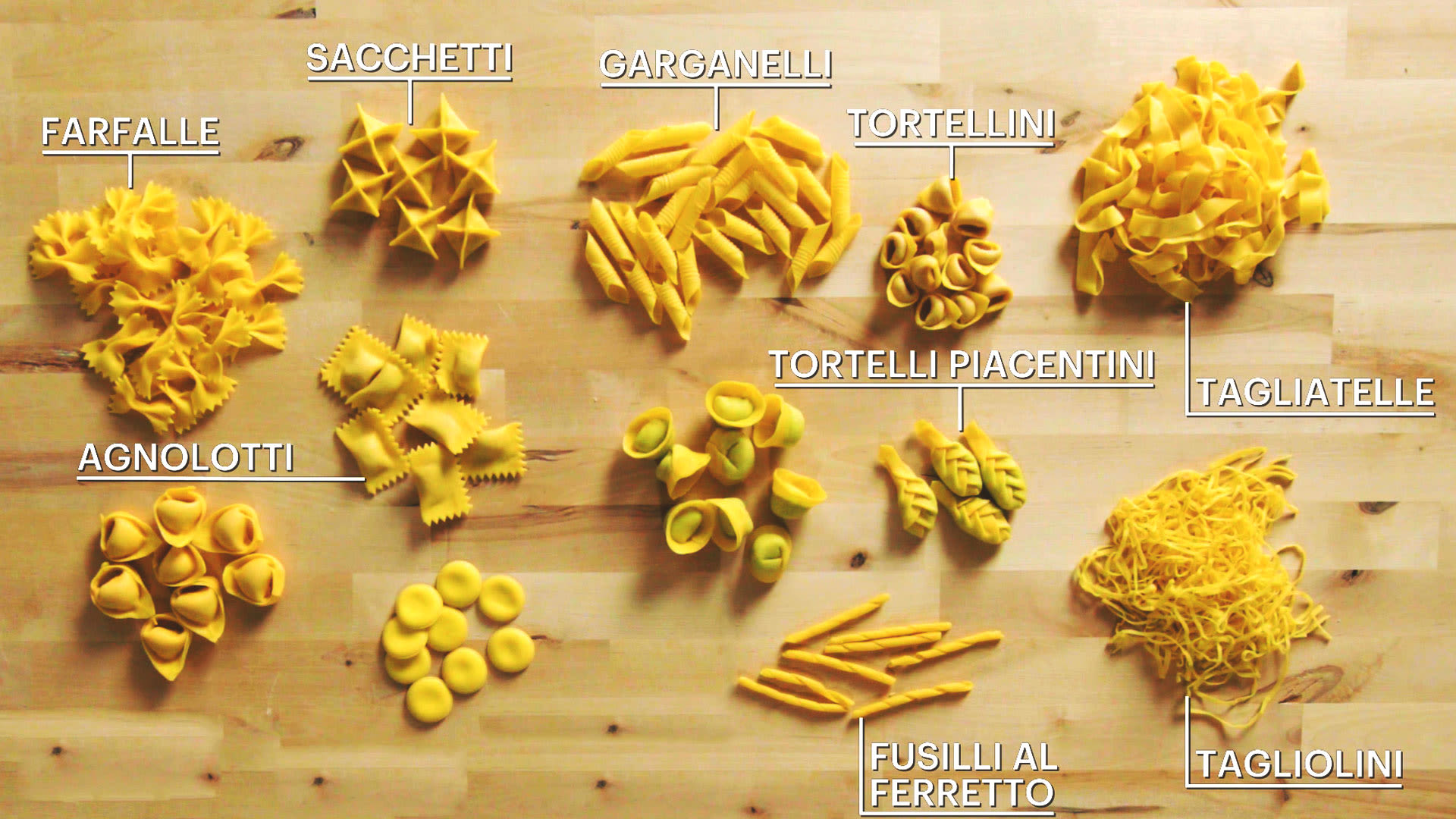 Watch How to Make 29 Handmade Pasta Shapes With 4 Types of Dough ...