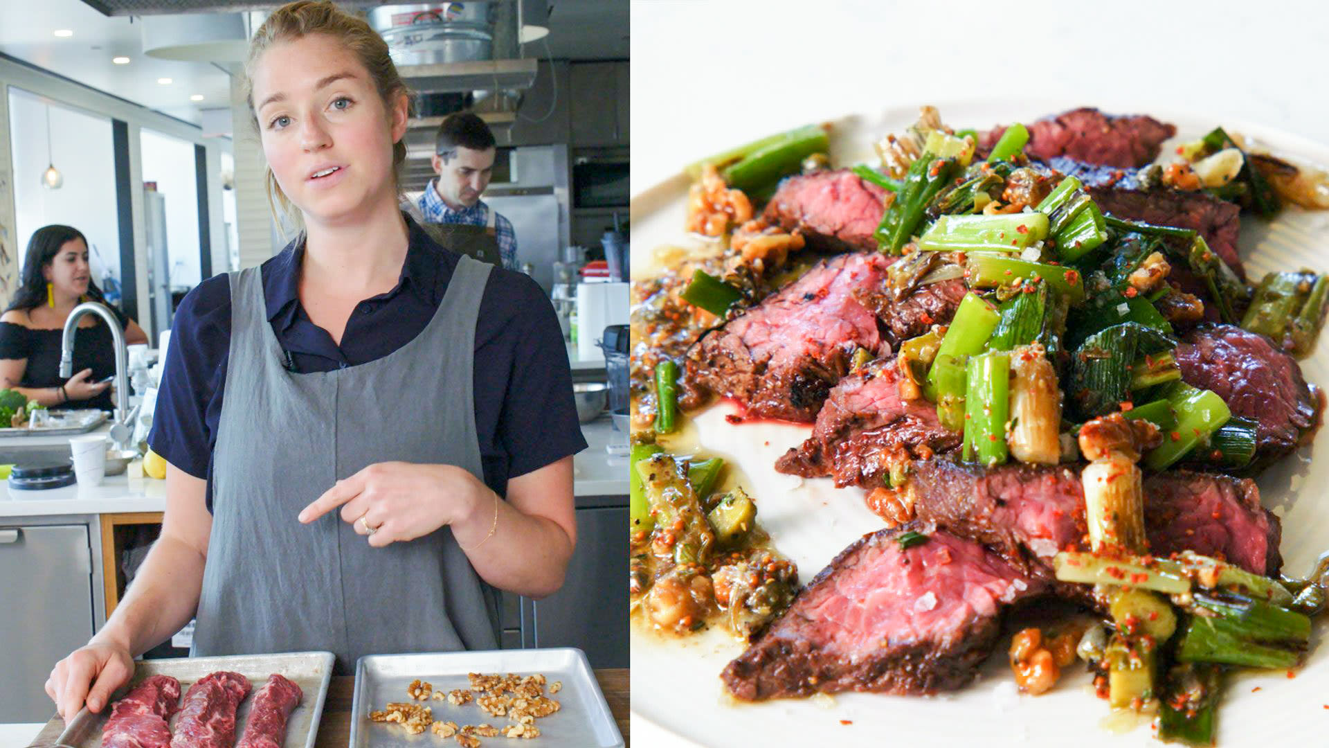 Watch Molly Makes Hanger Steak with Charred Scallion Sauce | From the ...