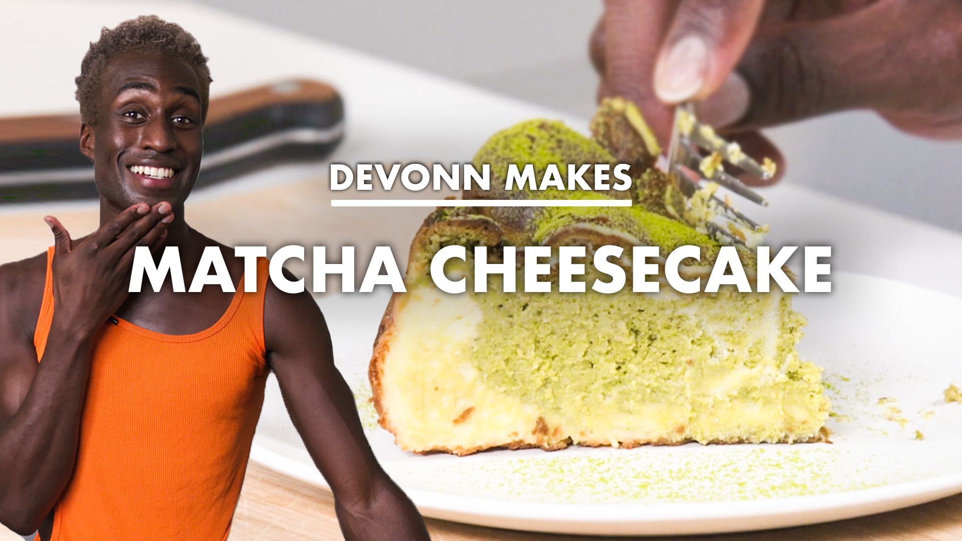 Watch DeVonn Makes Matcha Cheesecake | From the Home Kitchen | Bon Appétit