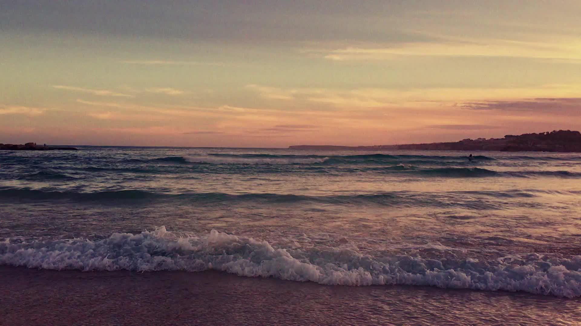 summertime beach sunset