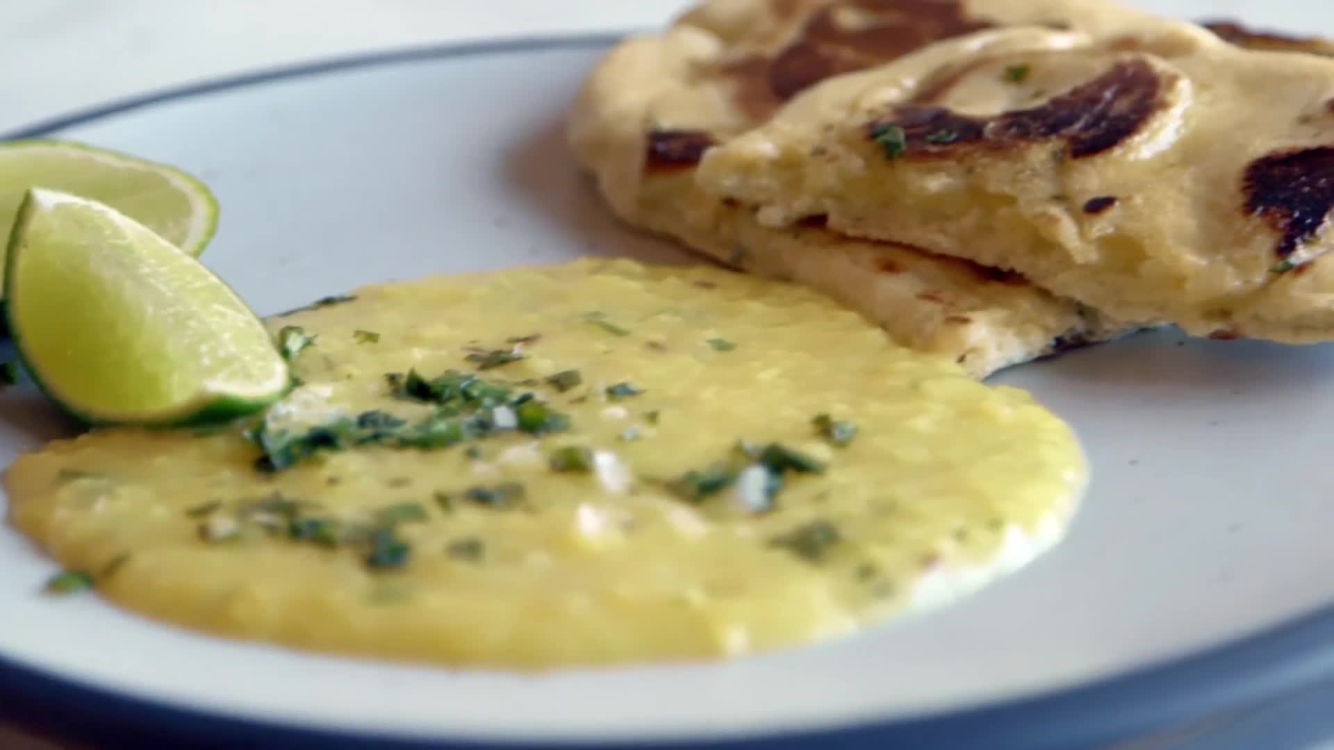 Watch How to Make Everyday Yellow Dal and Naan | Cook's Notes | Epicurious