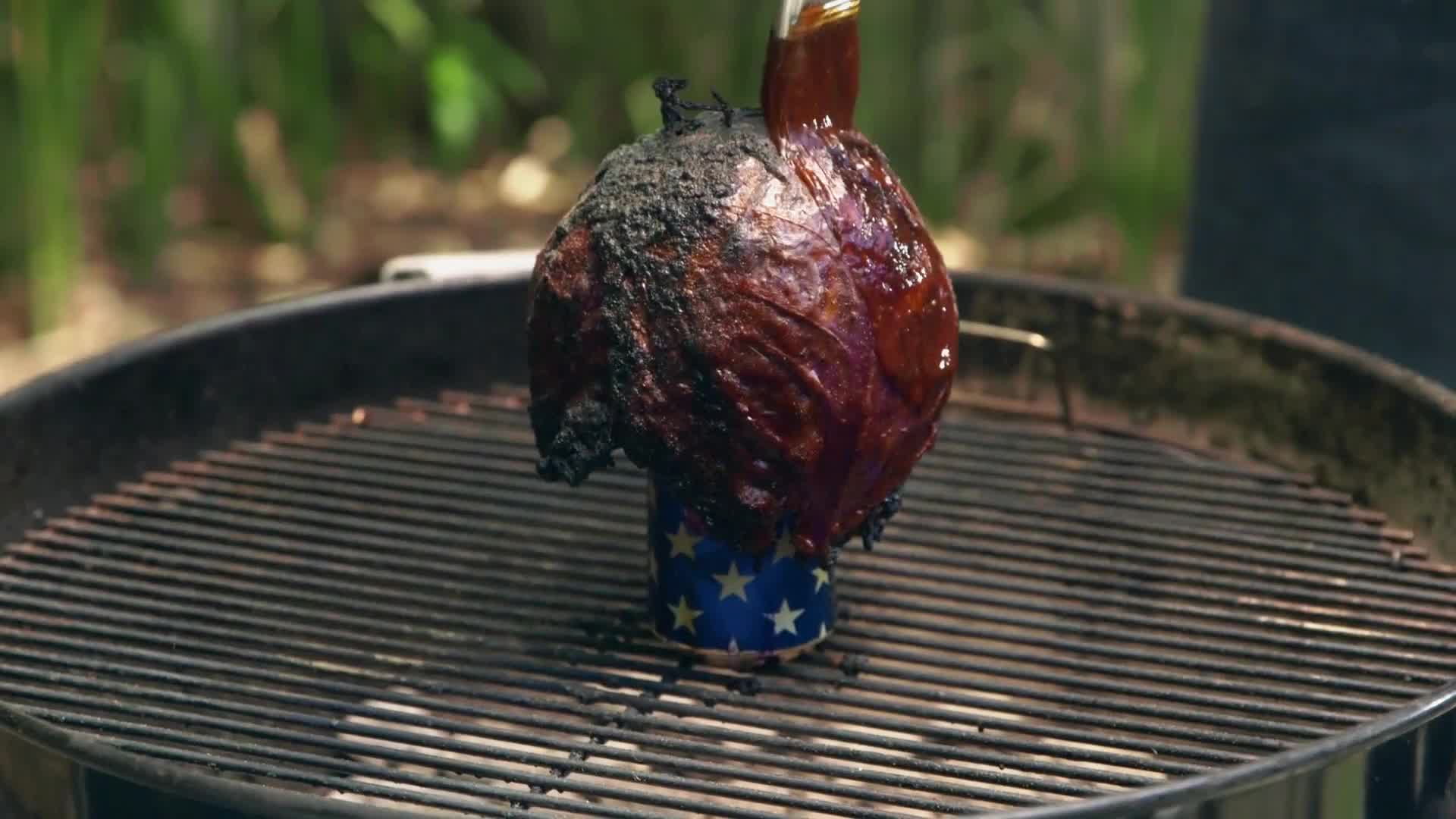 Watch How to Make Beer-Can Cabbage | Epicurious