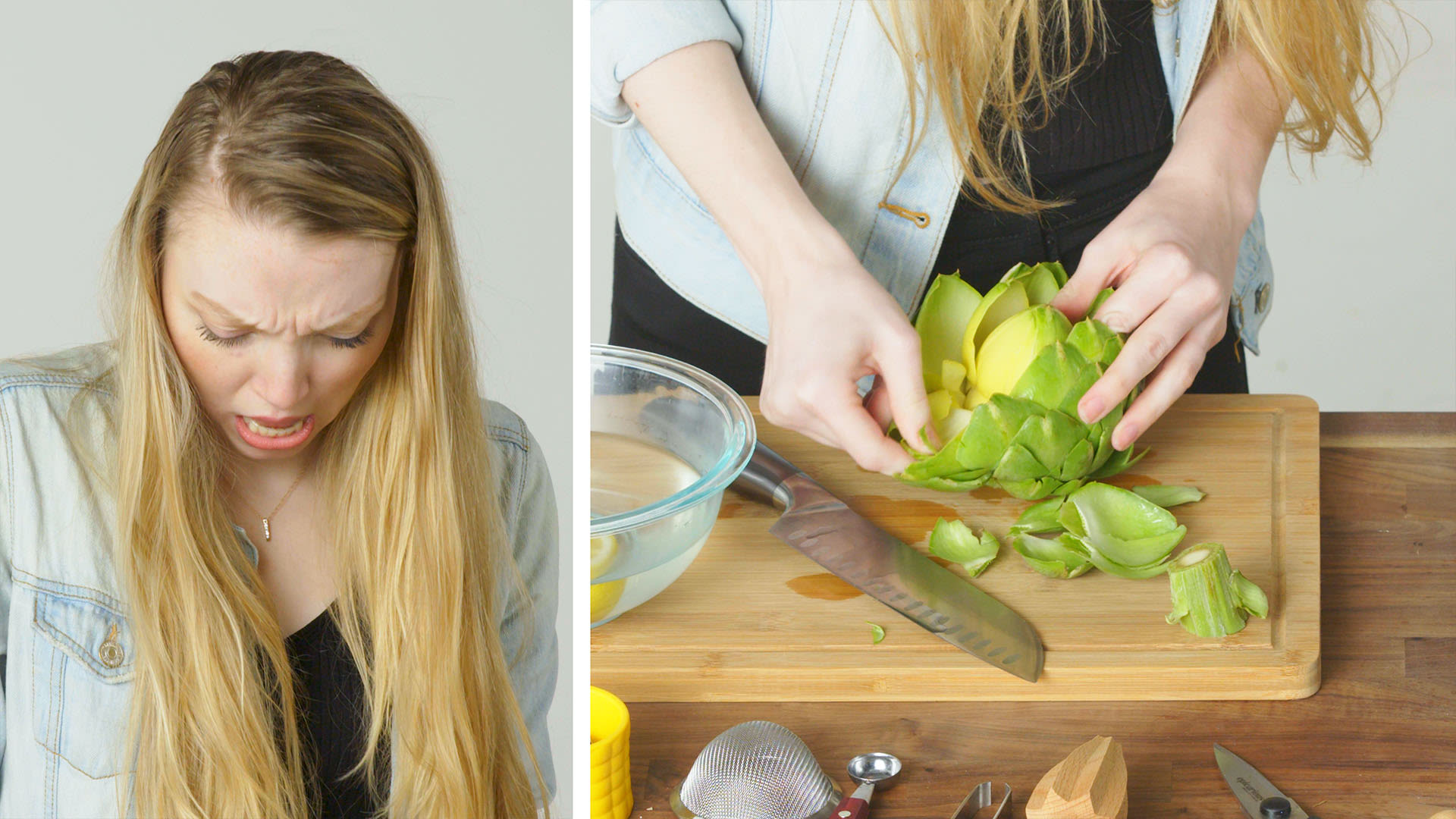 Watch 50 People Try to Remove Artichoke Hearts | Basic Skills Challenge ...