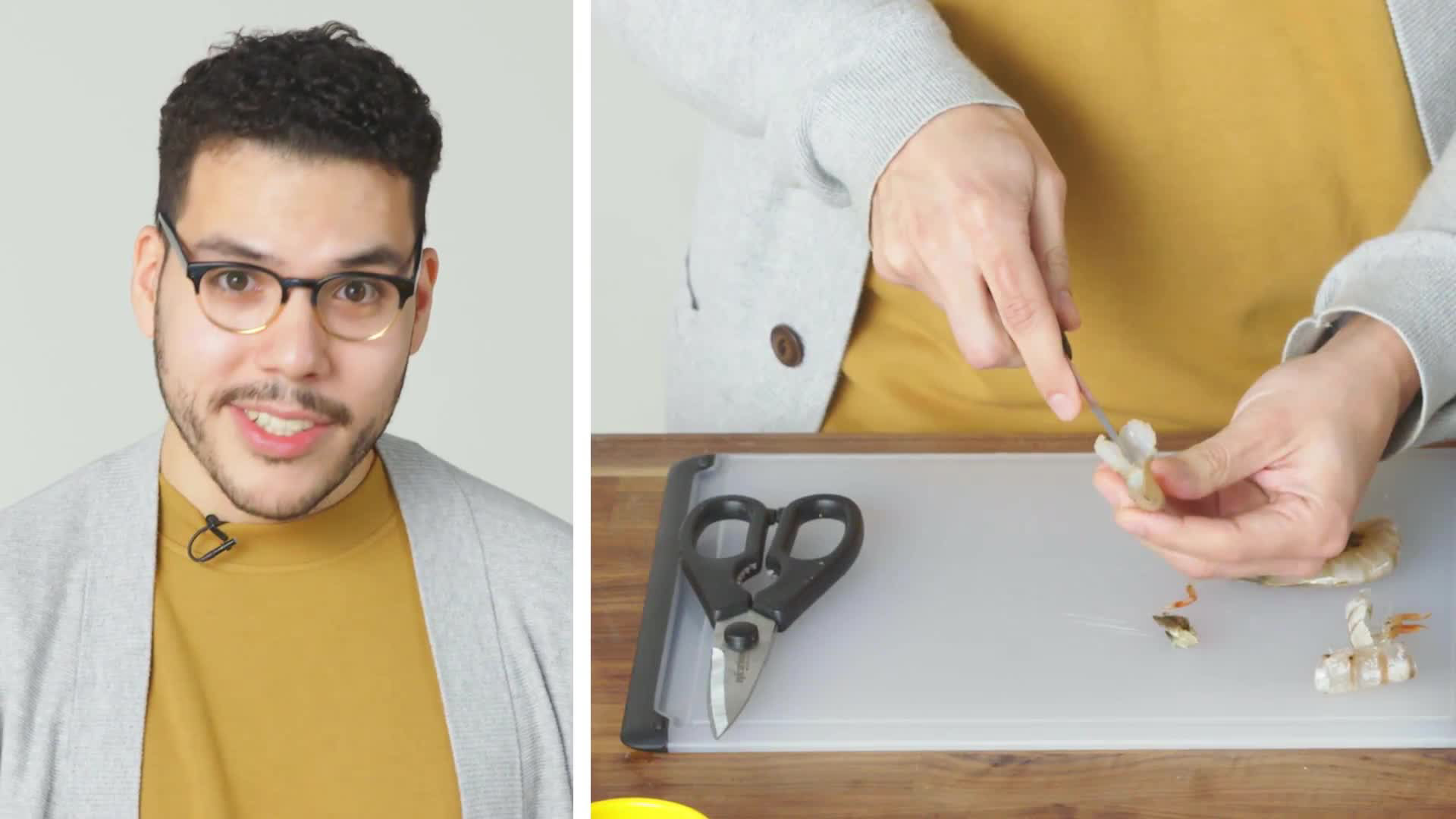 Watch 50 People Try to Peel and Devein Shrimp | Basic Skills Challenge ...