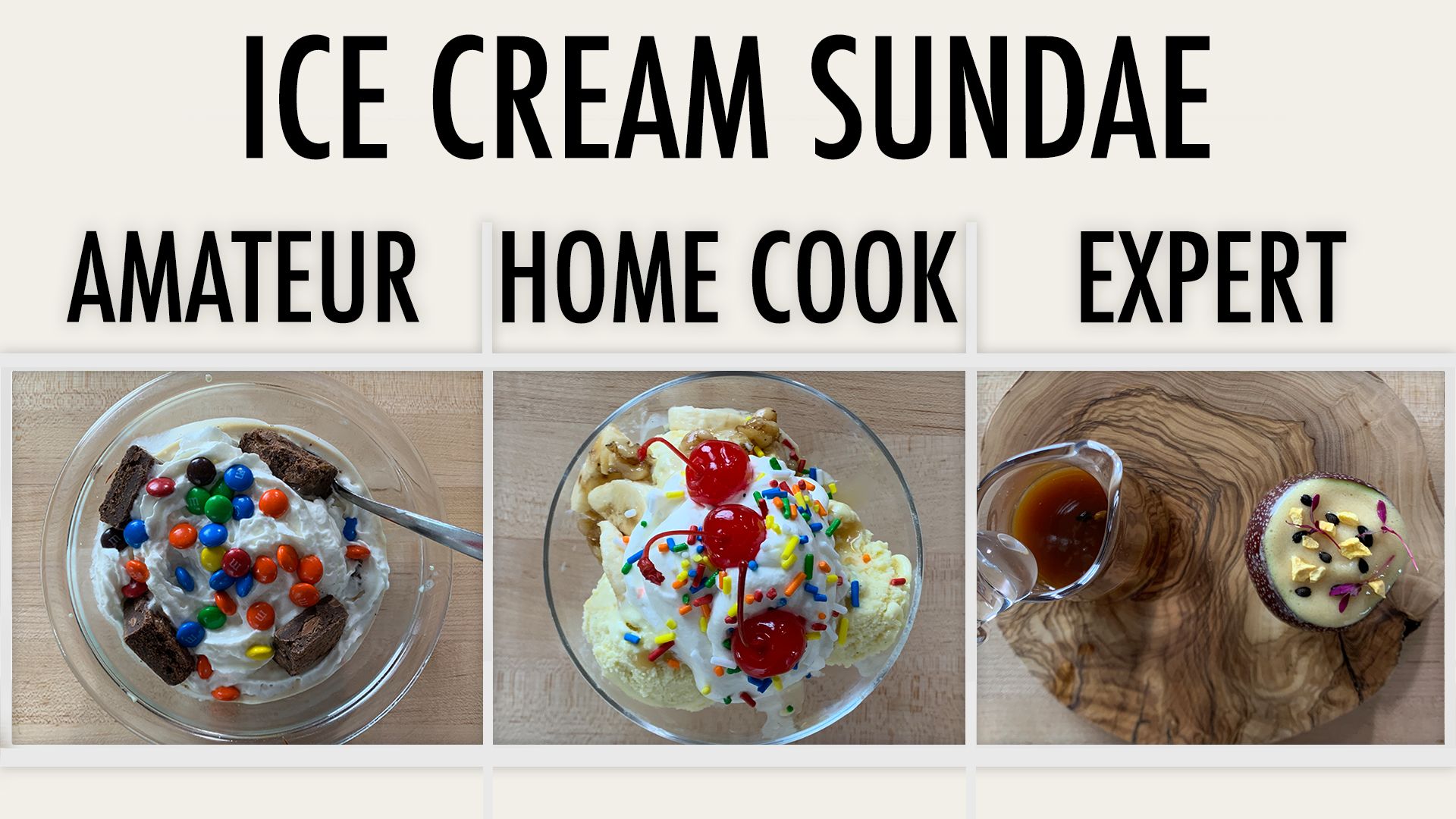 Watch 4 Levels of Ice Cream Sundaes: Amateur to Food Scientist | 4 ...