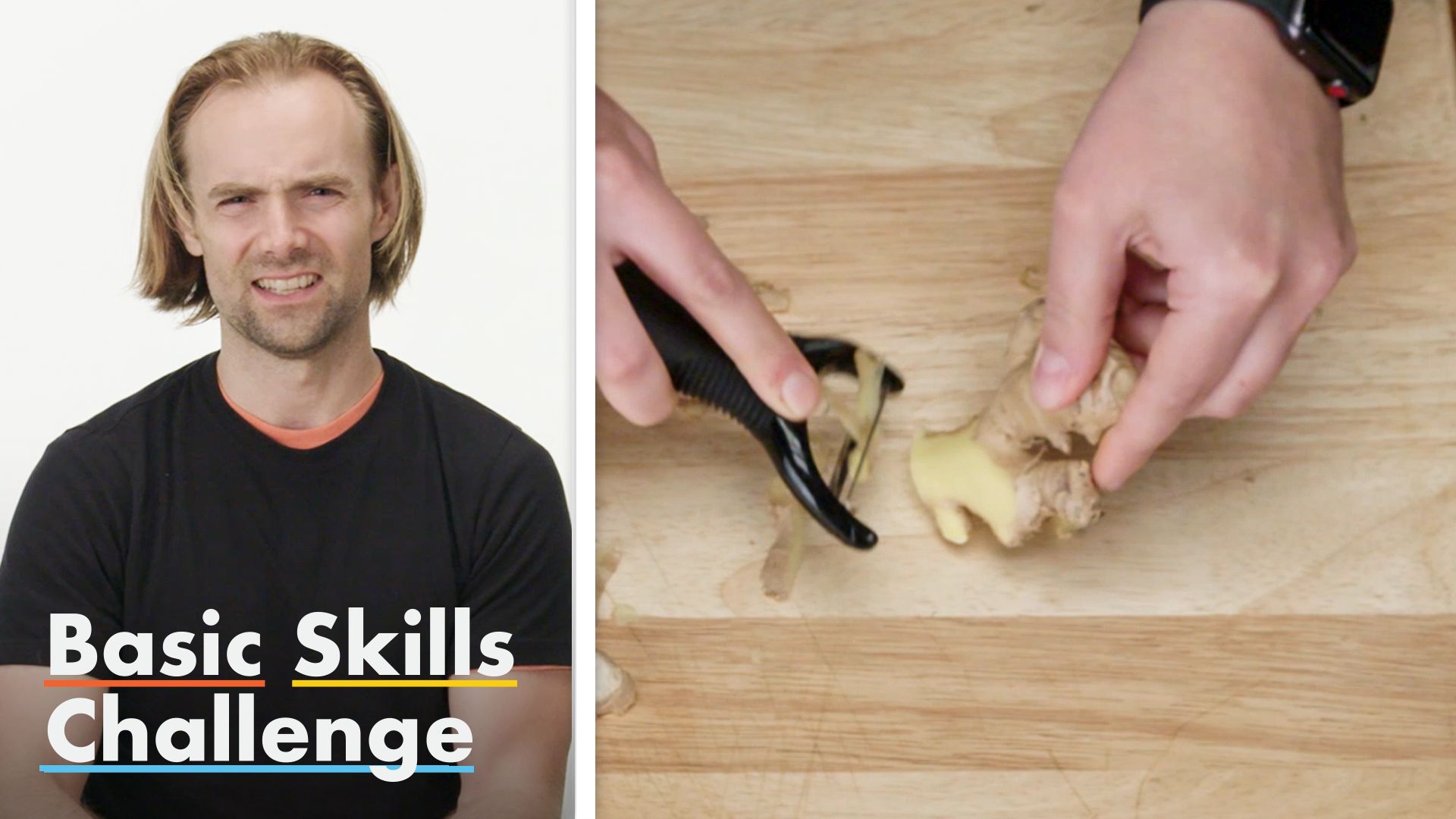 Watch 50 People Try To Peel & Grate Ginger | Basic Skills Challenge ...