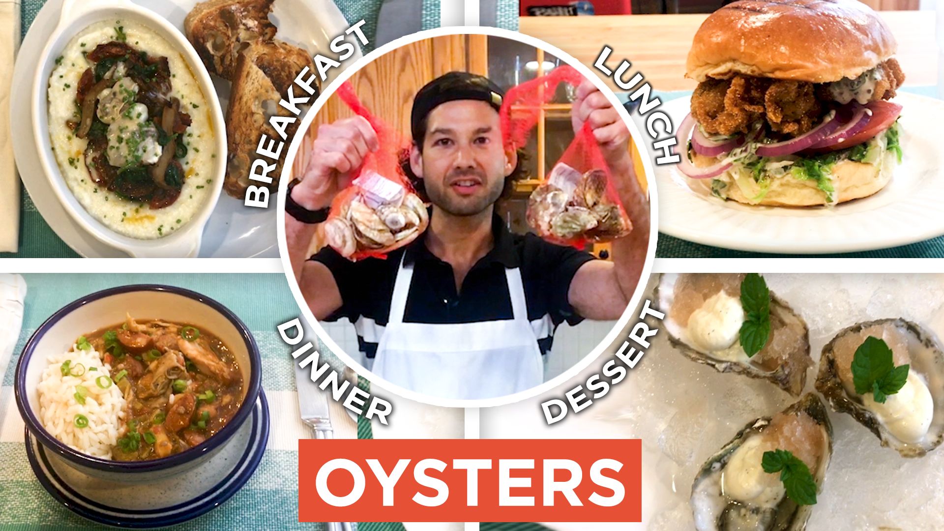 Watch Pro Chef Uses Oysters In Every Meal From Breakfast to Dessert ...