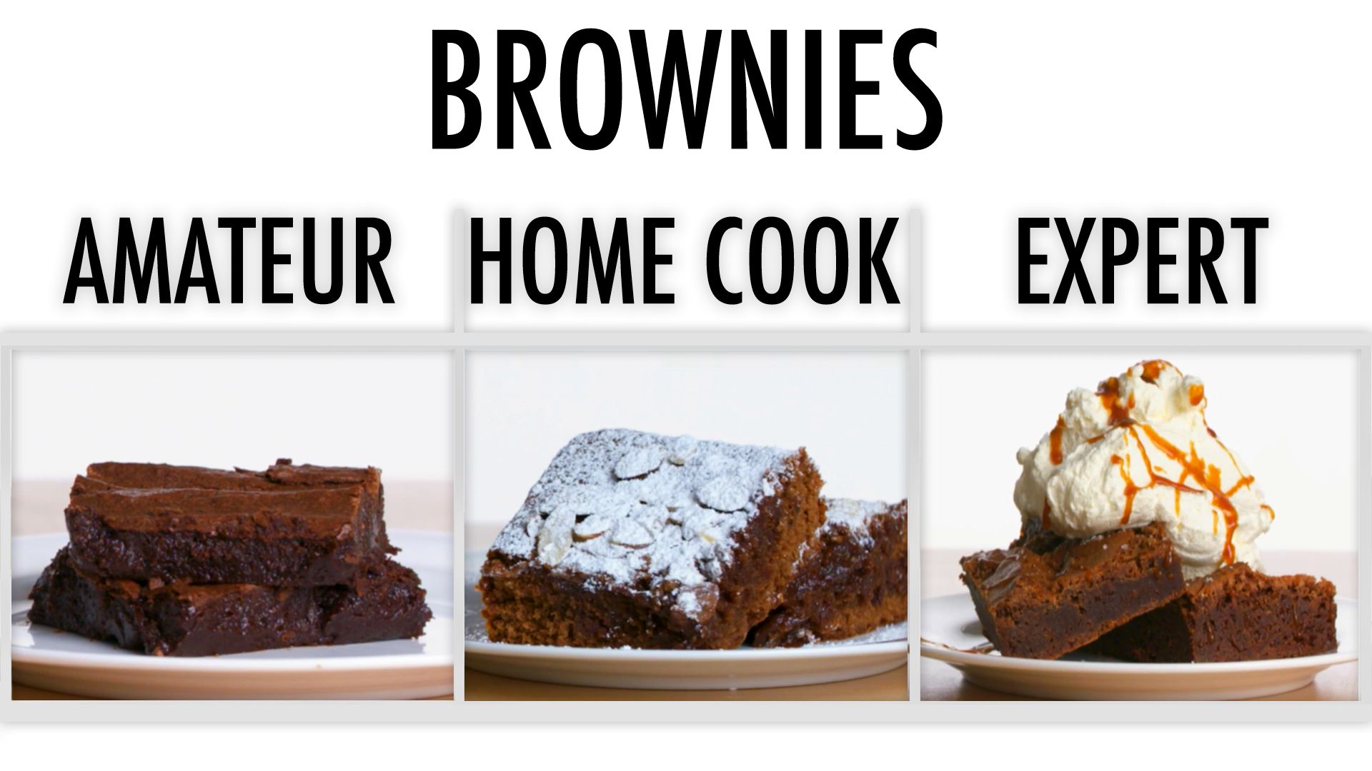 Watch 4 Levels of Brownies: Amateur to Food Scientist | 4 Levels ...