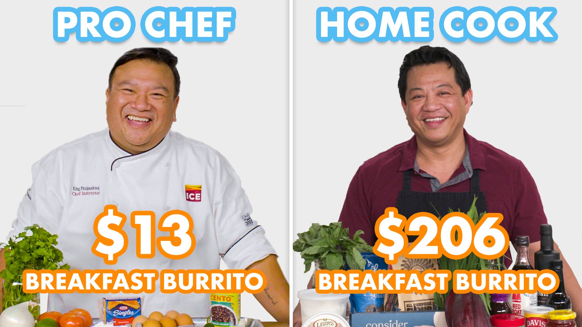 Watch $206 vs $13 Breakfast Burrito: Pro Chef & Home Cook Swap ...