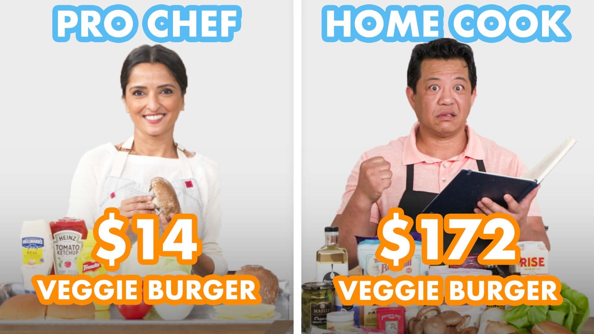 Watch $172 vs $14 Veggie Burger: Pro Chef & Home Cook Swap Ingredients ...