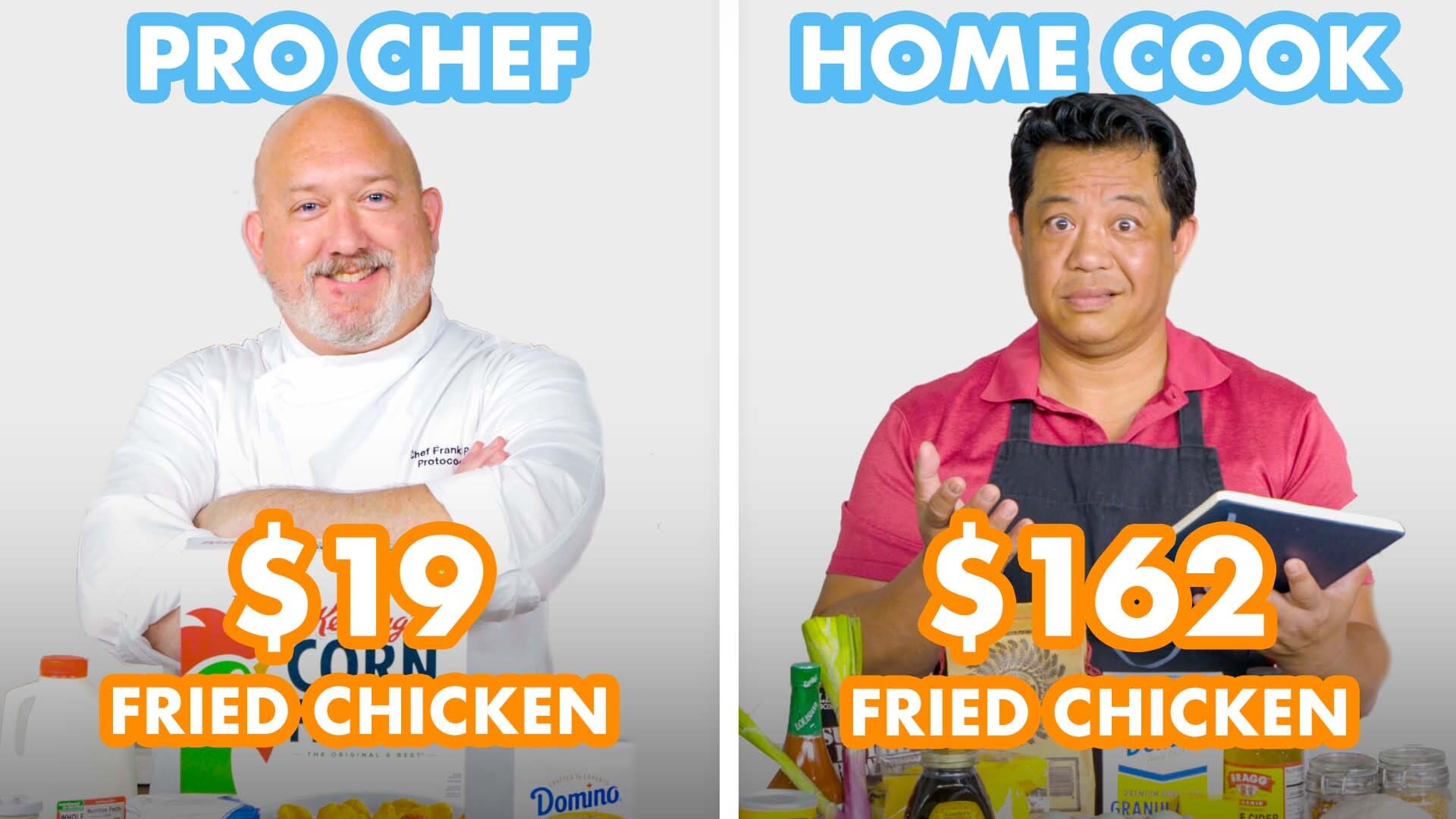Watch $162 vs $19 Fried Chicken: Pro Chef & Home Cook Swap Ingredients ...