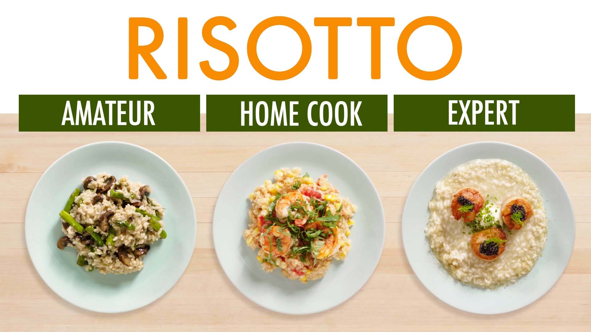 Watch 4 Levels of Risotto: Amateur to Food Scientist | 4 Levels ...