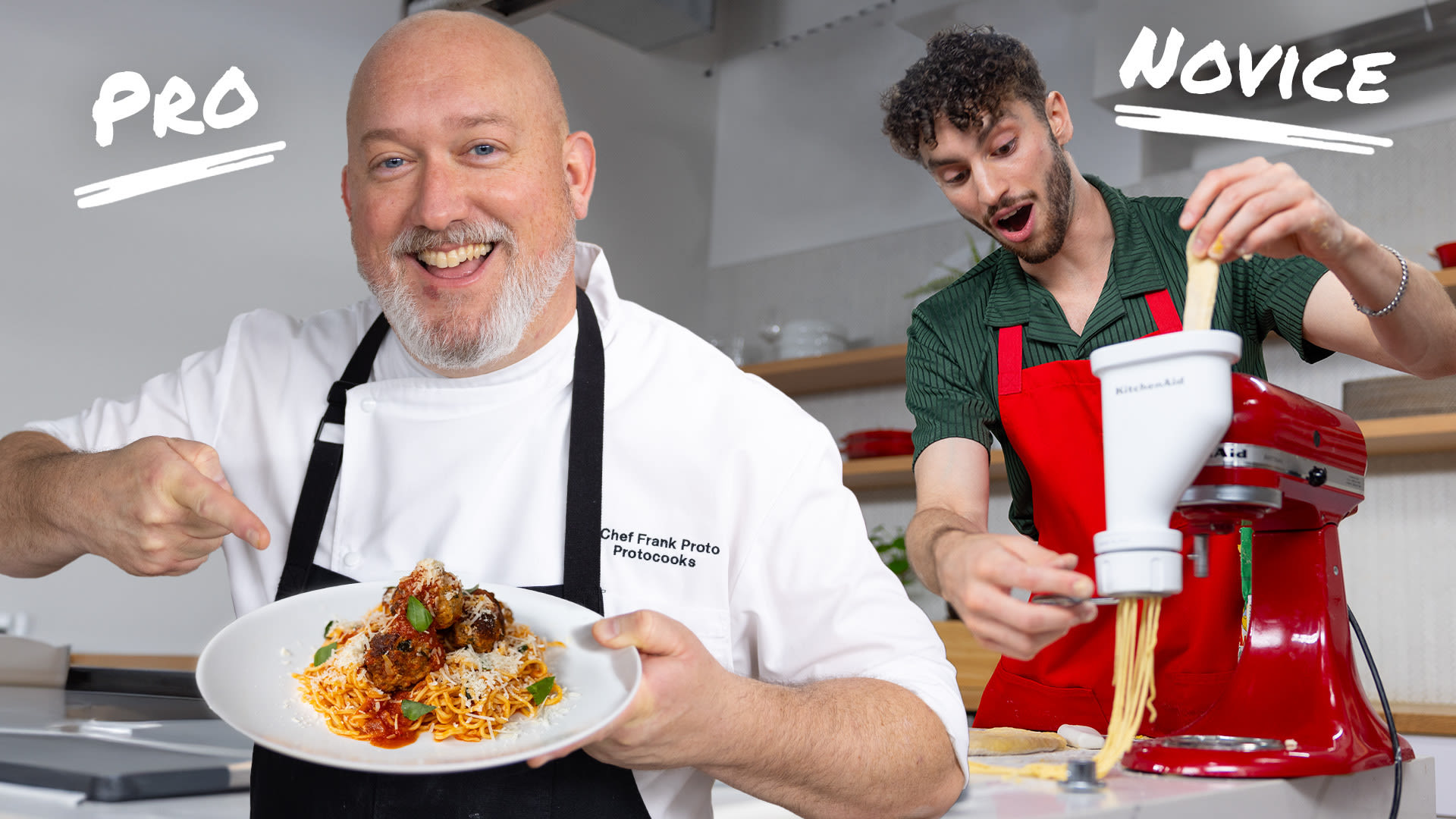 Watch Pro Chef & Amateur Try to Make Spaghetti and Meatballs With No ...