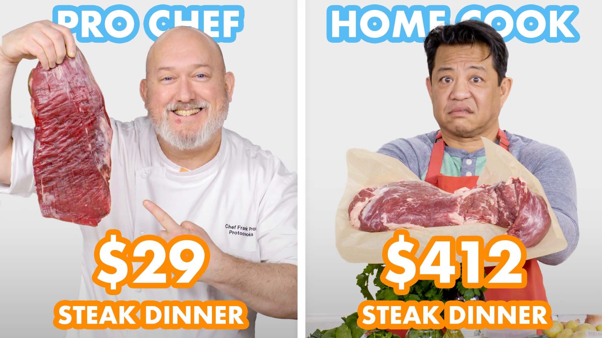 Watch $412 vs $29 Steak Dinner: Pro Chef & Home Cook Swap Ingredients ...