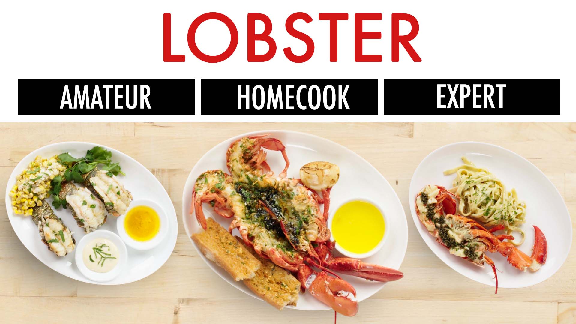 Watch 4 Levels of Lobster: Amateur to Food Scientist | 4 Levels ...