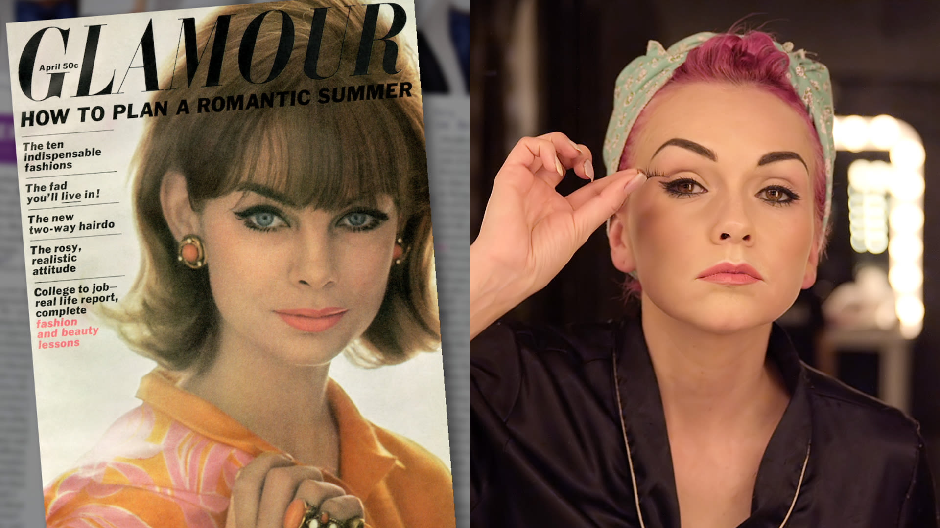 Watch Learn to Create the Perfect Retro Cat-Eye from Glamour’s 1965 ...
