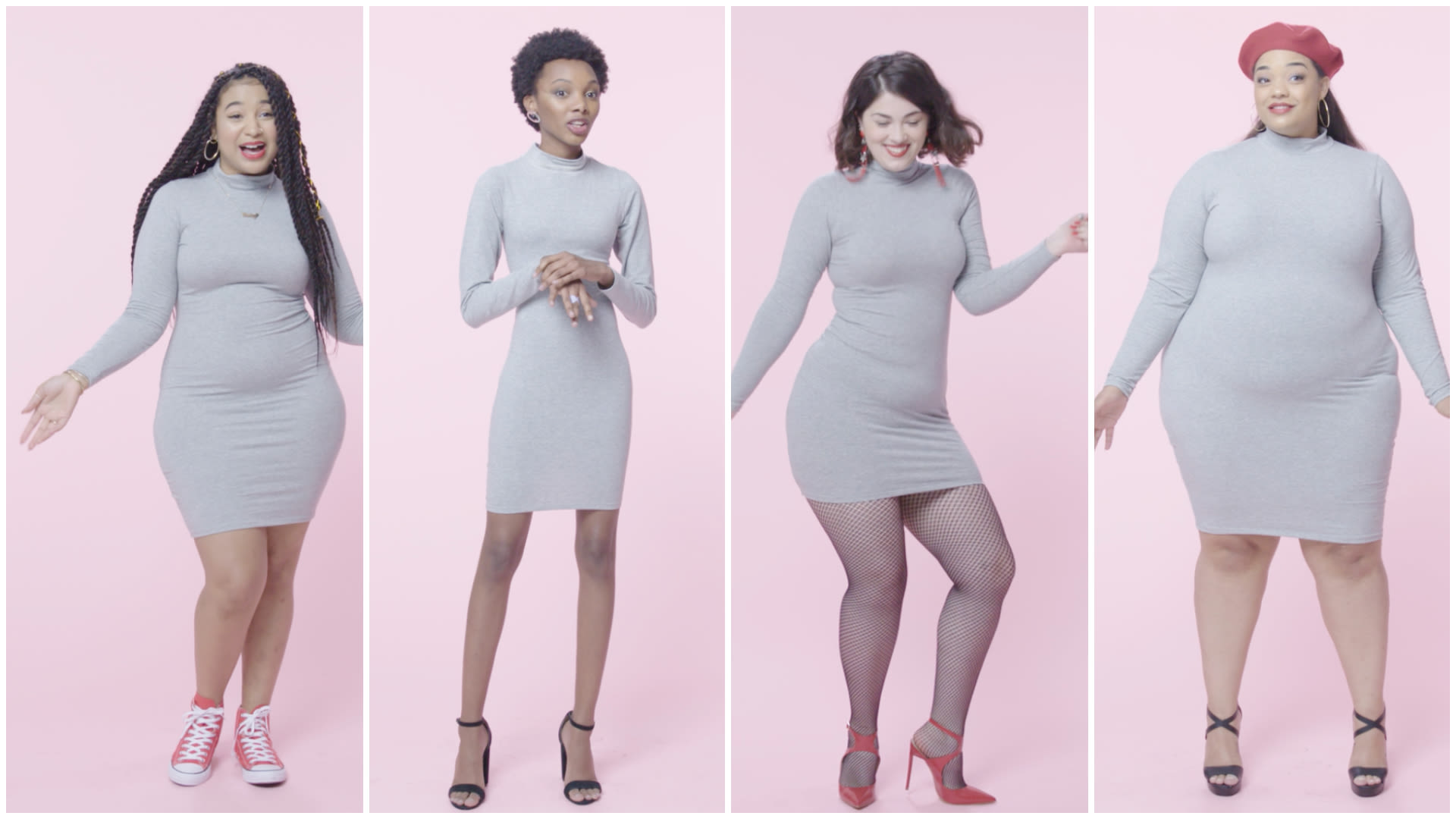 Watch Women Sizes 0 Through 28 Try On The Same Bodycon Dress Glamour Watch Women Sizes 0 Through 28 Try On The Same Bodycon Dress Glamour