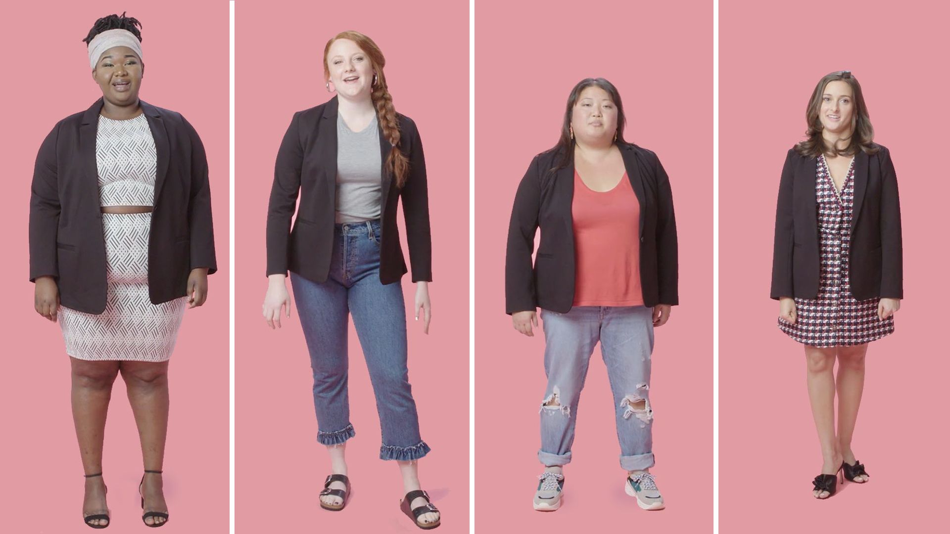 Watch Women Sizes 0 Through 28 Try On the Same Blazer | Glamour