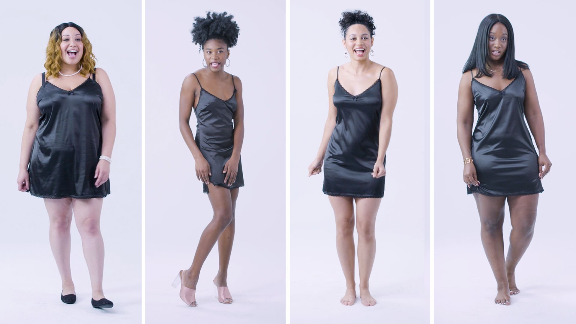 Watch Women Sizes Small Through 3X Try On The Same Slip Dress Fenty Watch Women Sizes Small Through 3X Try On The Same Slip Dress Fenty