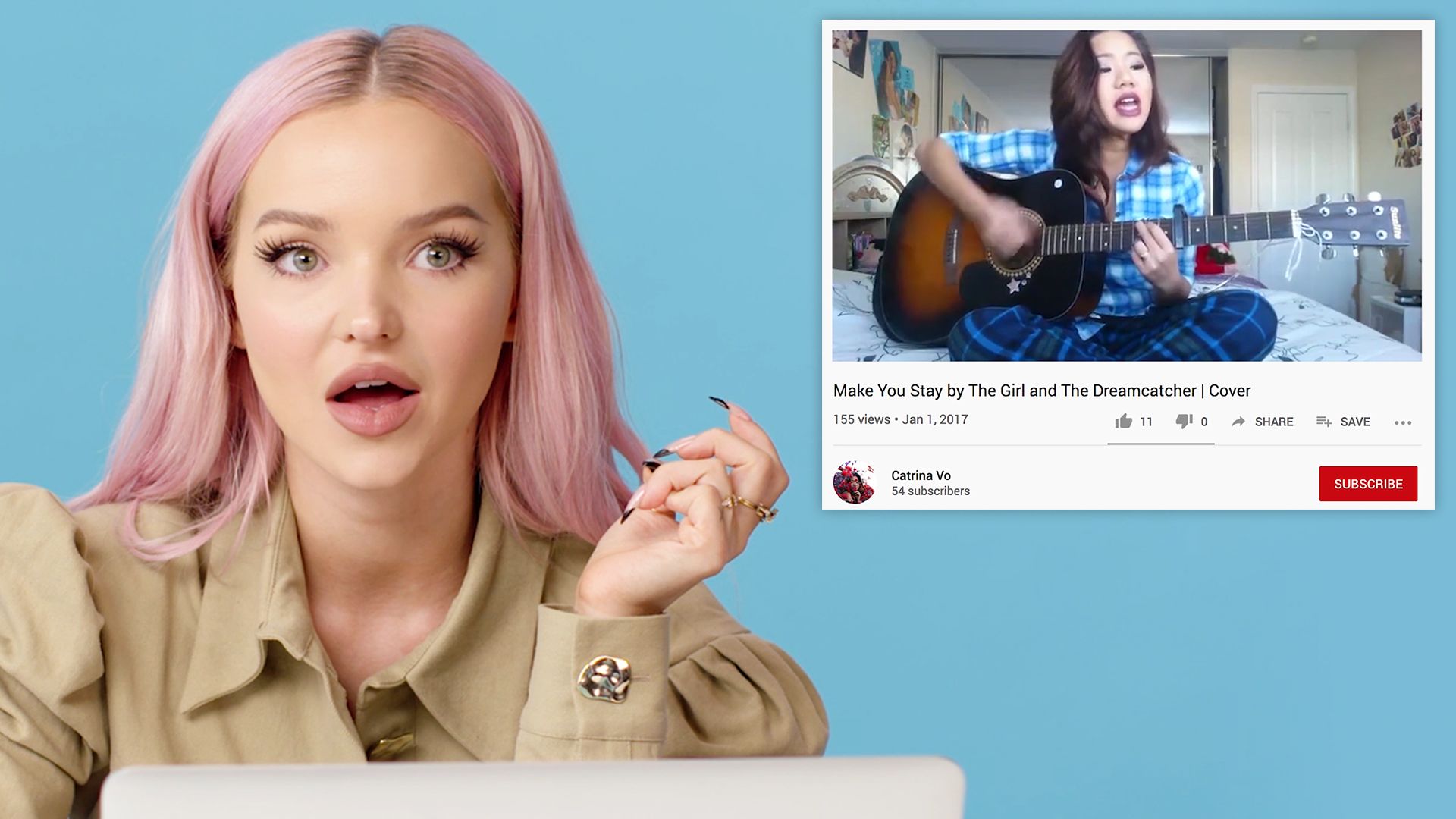 Watch Dove Cameron Watches Fan Covers on YouTube | You Sang My Song ...