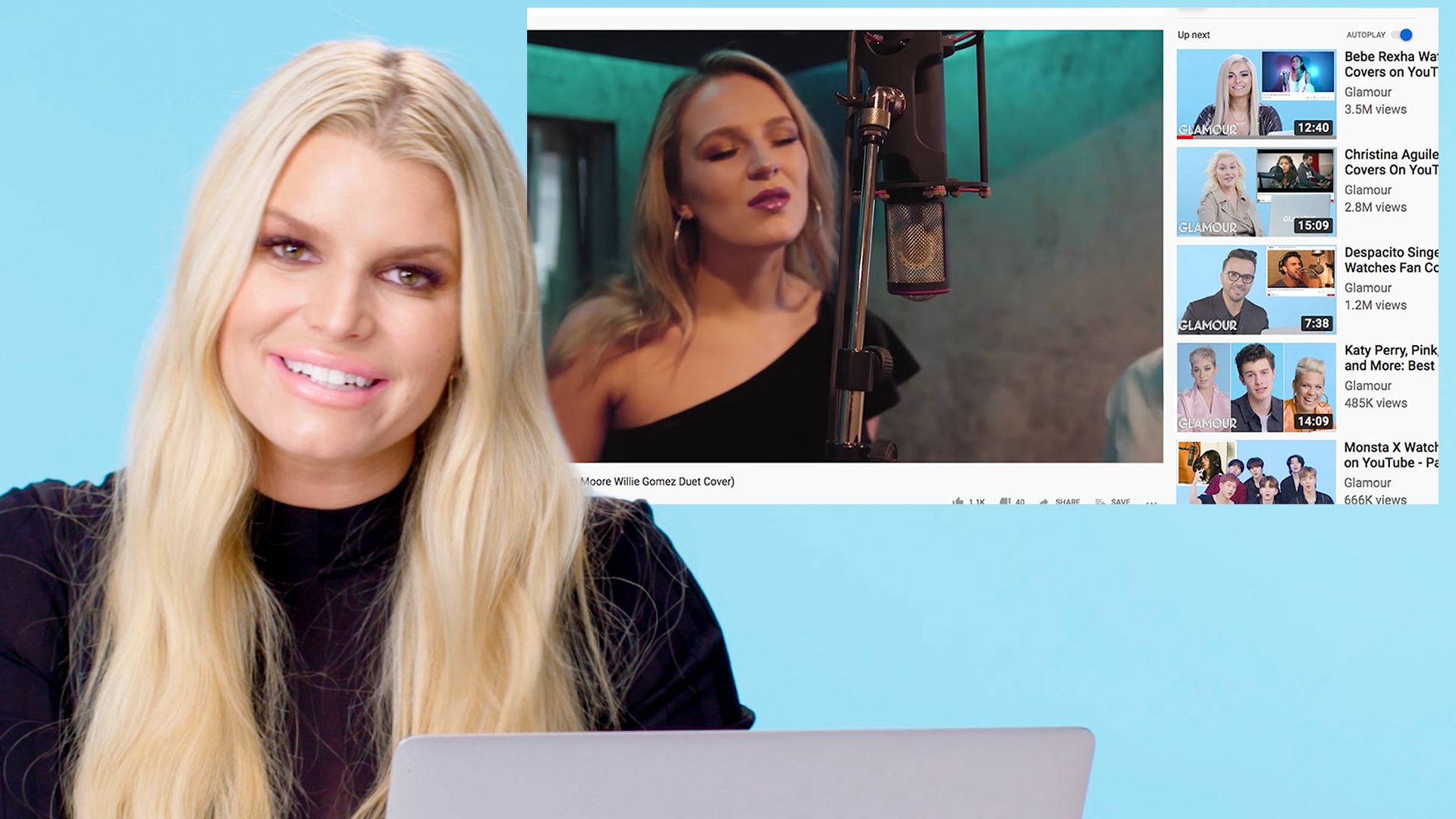Watch Jessica Simpson Watches Fan Covers On YouTube | You Sang My Song ...