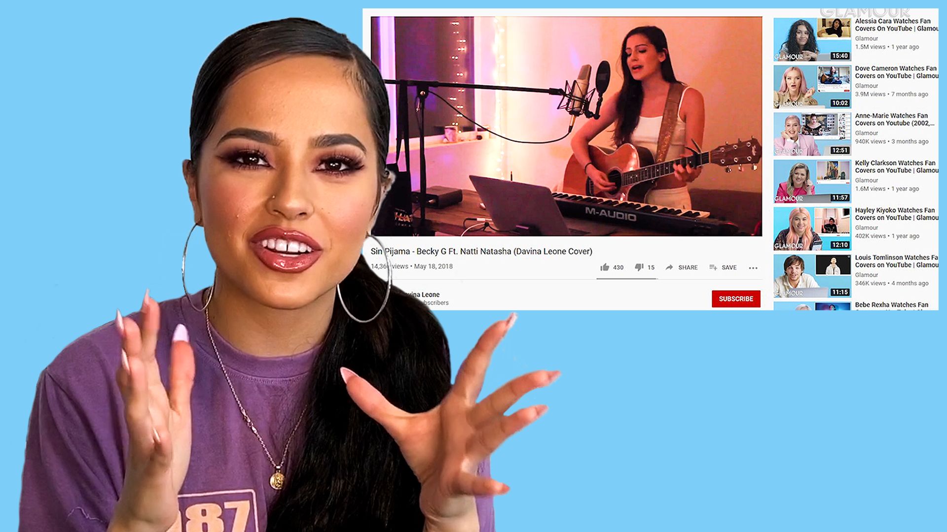 Watch Becky G Watches Fan Covers on YouTube | You Sang My Song | Glamour