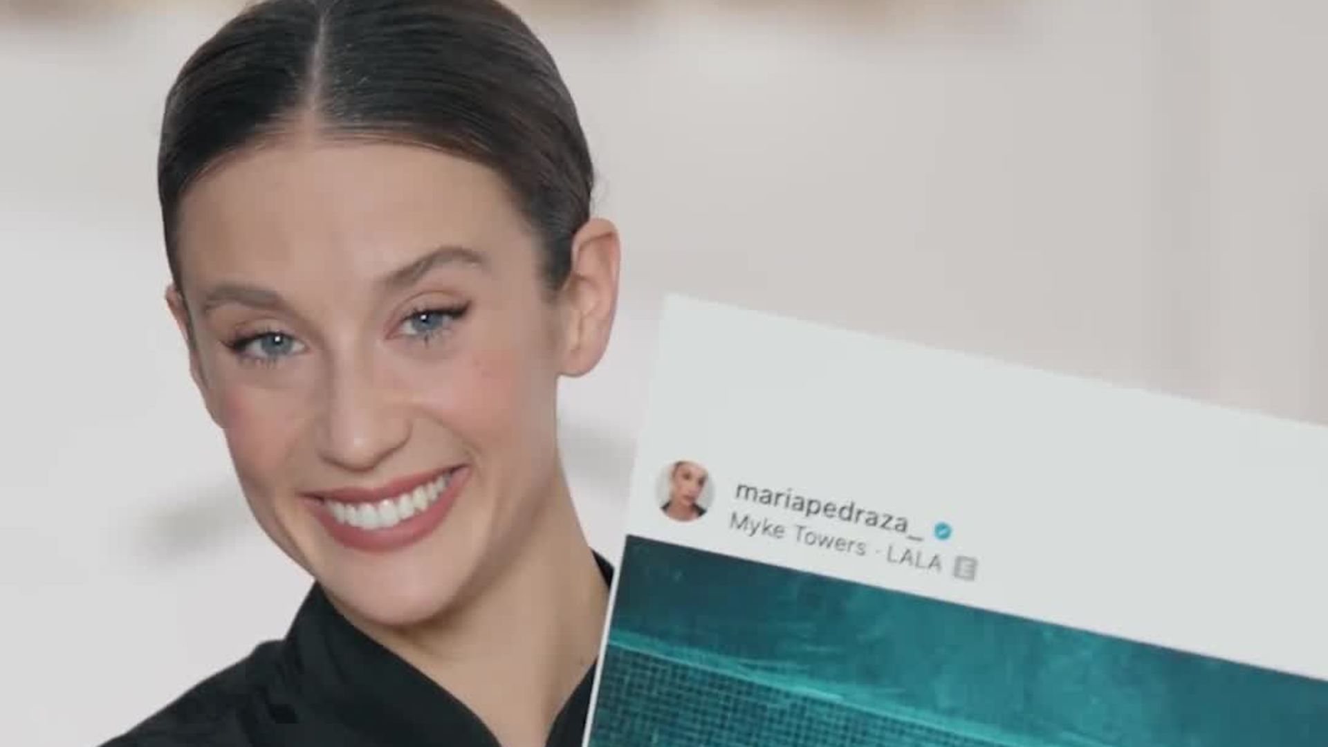 Watch María Pedraza nos cuenta cómo fue grabar "LALA" de Mike Towers