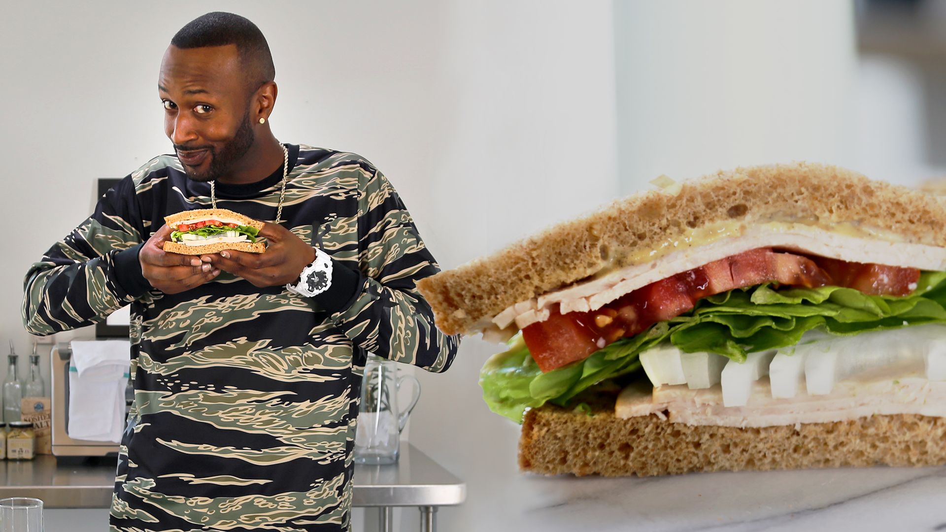 Watch Comedian James Davis Makes a Hood-Adjacent Turkey Sandwich | How ...