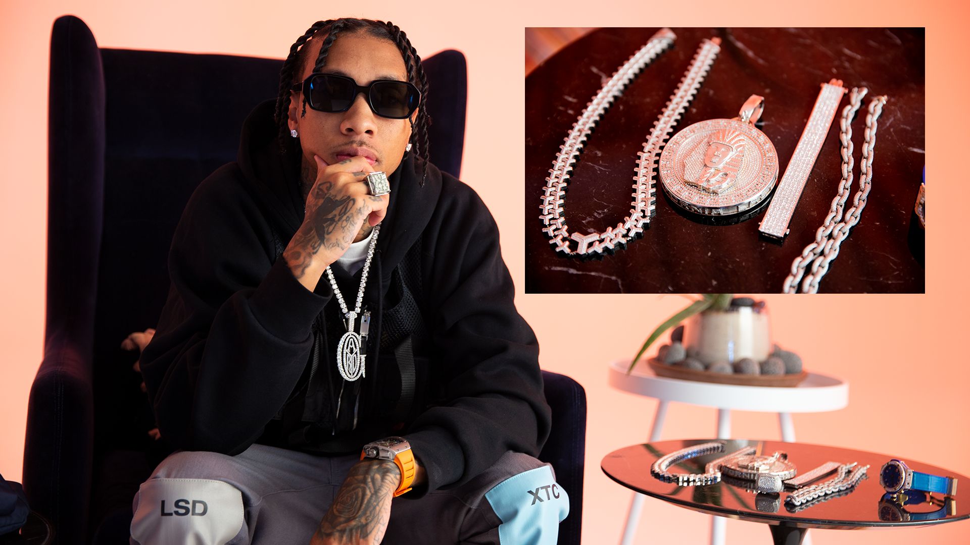 Watch Tyga Shows Off His $250,000 Chain | On The Rocks | GQ