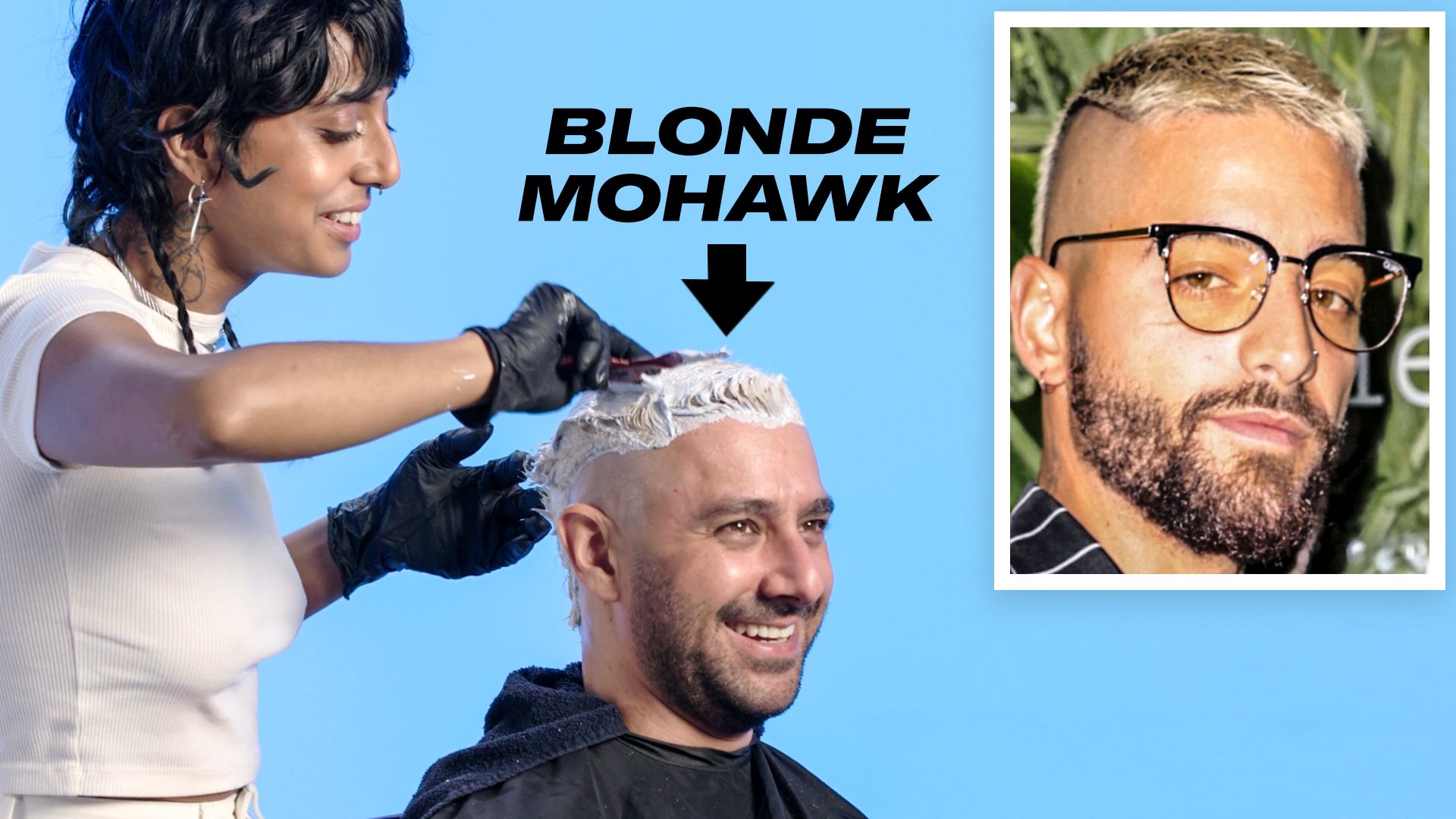 Watch Maluma’s Blonde Mohawk Recreated by a Barber and Colorist | Make ...