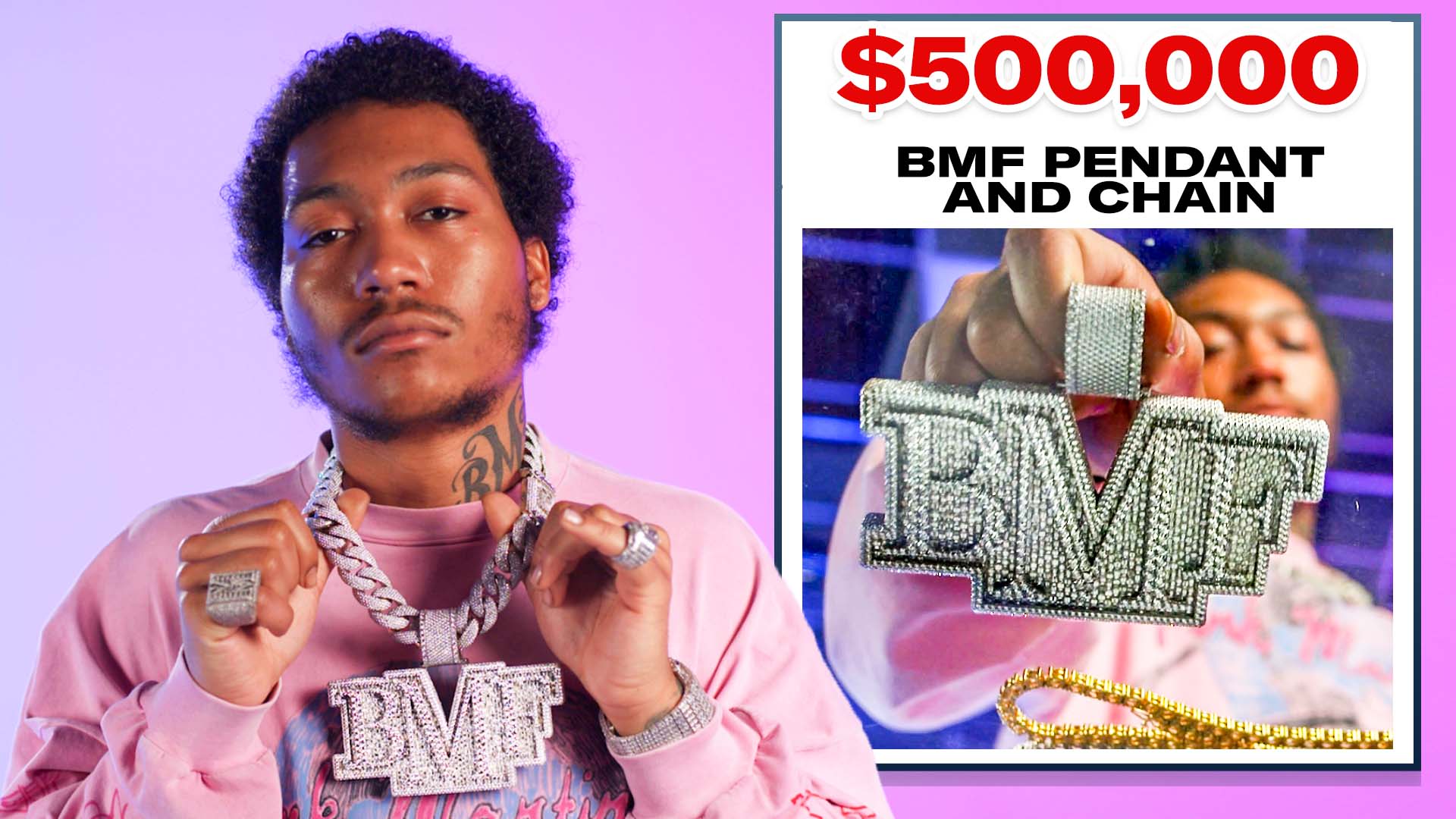 Watch Lil Meech Shows Off His Jewelry Collection | On The Rocks | GQ