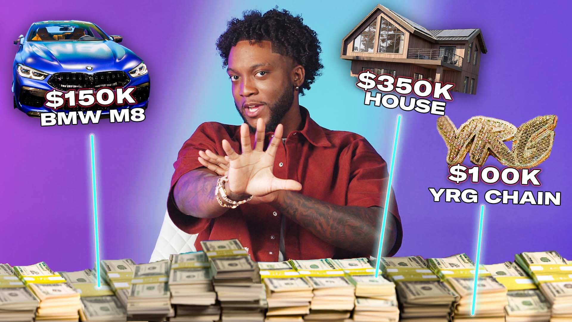 Watch How YourRAGE Spent His First $1,000,000 | My First Million | GQ