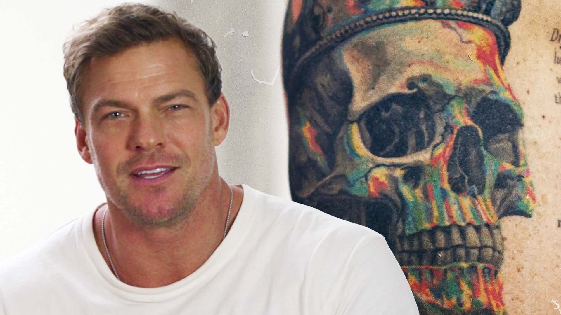 Watch Alan Ritchson Shows Off His Tattoos | Tattoo Tour | GQ