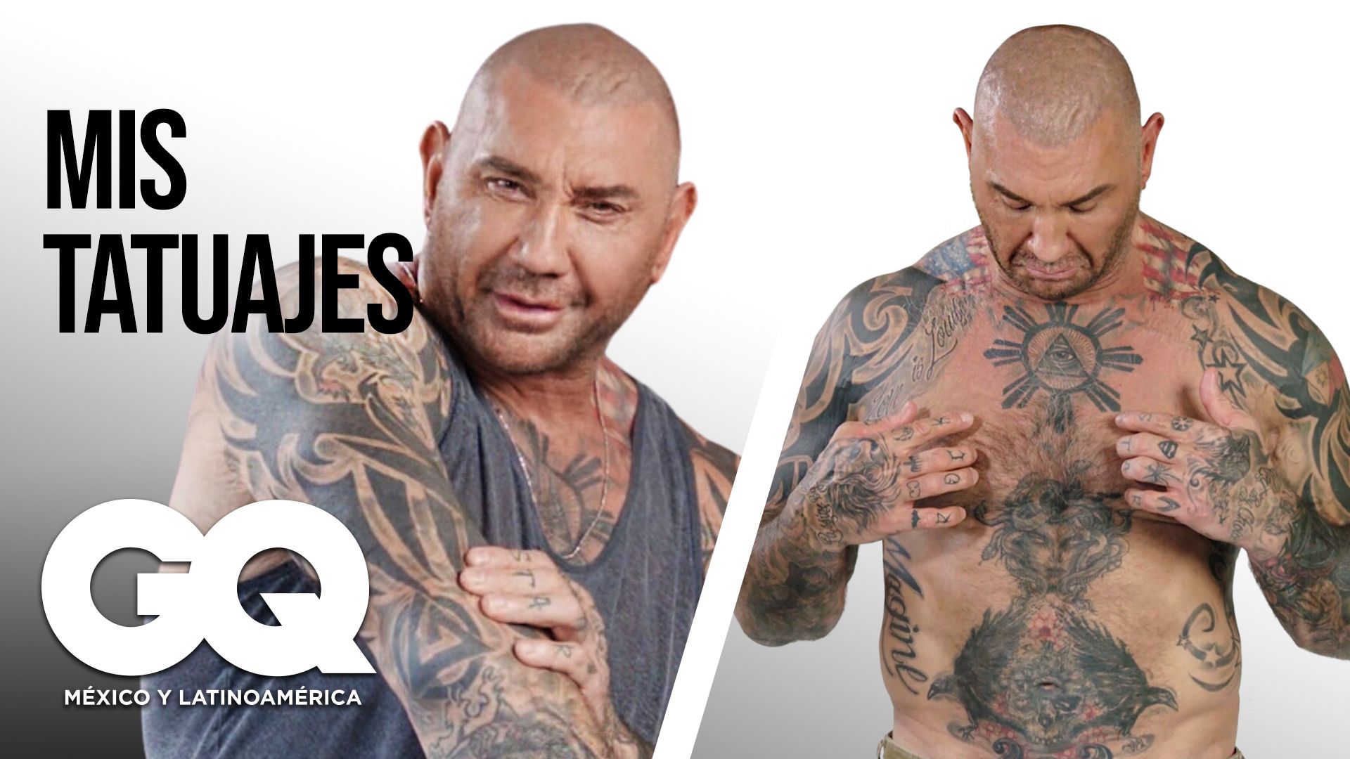 Watch Dave Bautista: Tatto Tour | Tattoo Tour | GQ