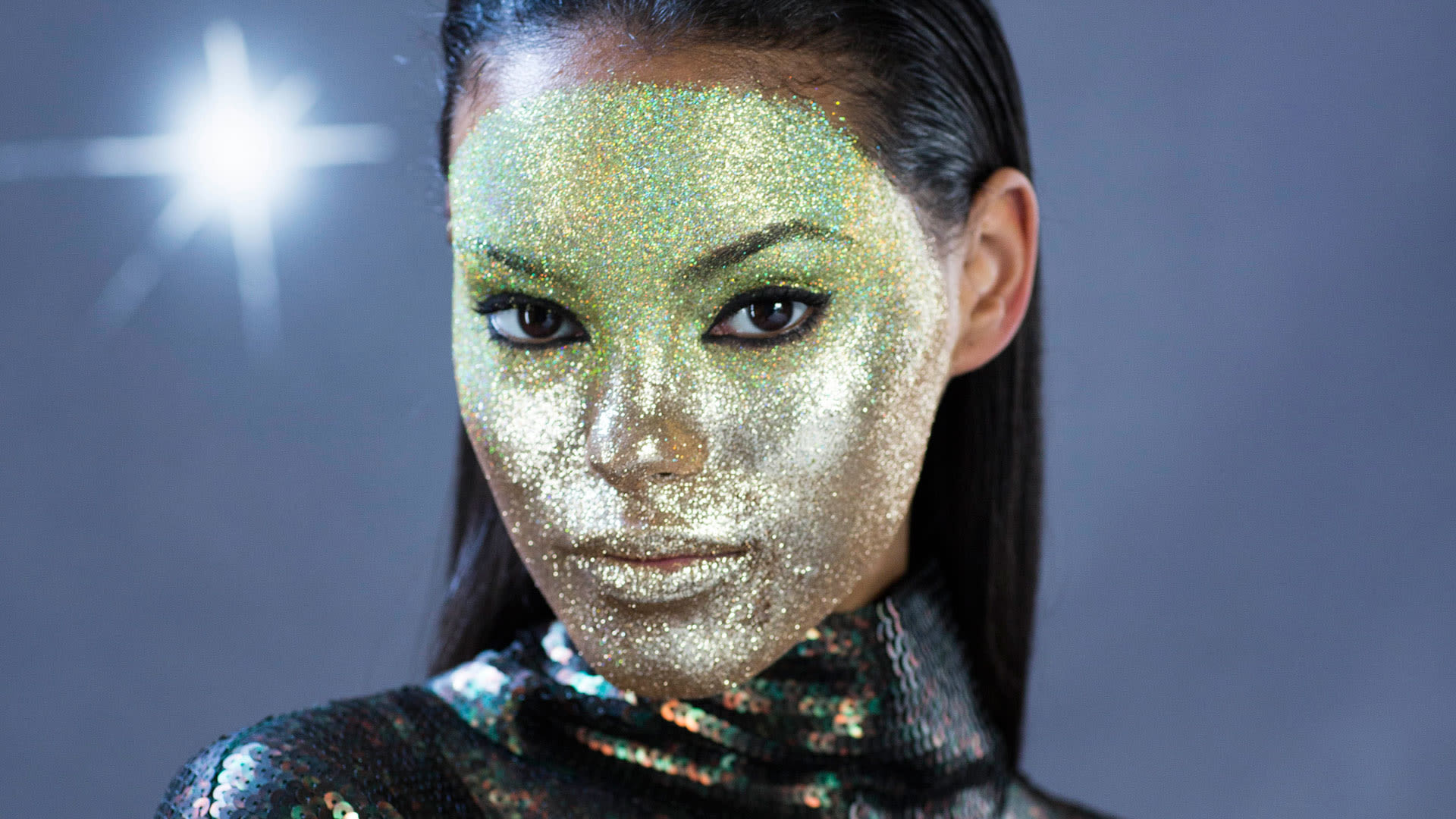 Watch This EPIC Glitter Mask Is an Instant Halloween Costume | Teen Vogue