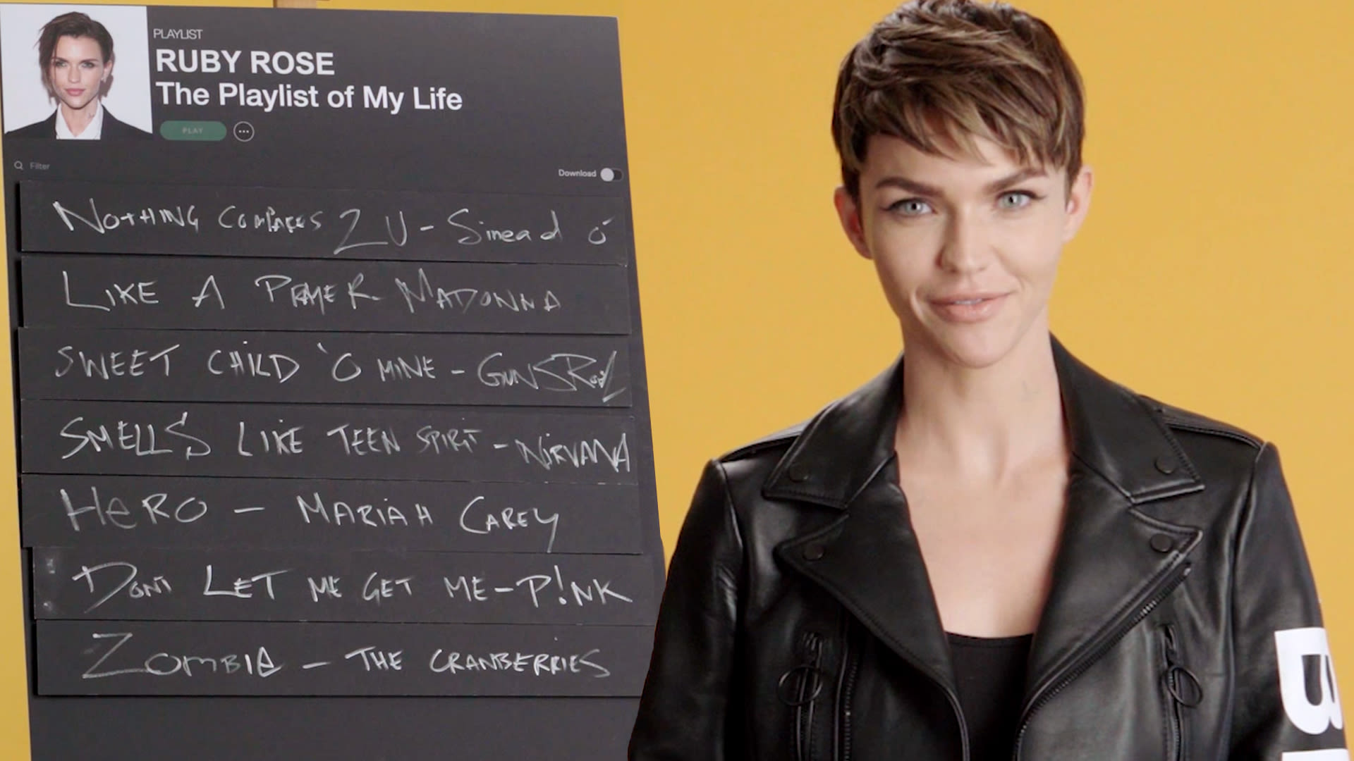 Watch Ruby Rose Creates the Playlist to Her Life | Playlist of My Life ...