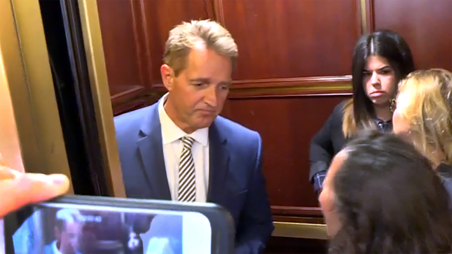 Watch Sexual-Assault Survivors Confront Senator Jeff Flake | The New Yorker
