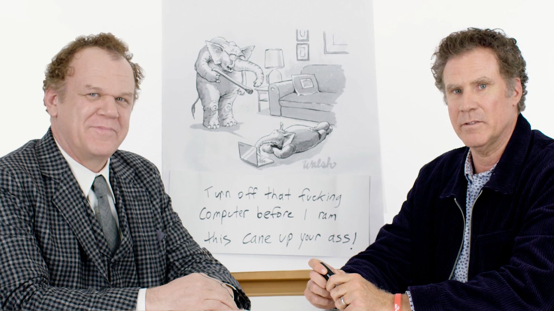 Watch How to Write a New Yorker Cartoon Caption: Will Ferrell & John C ...