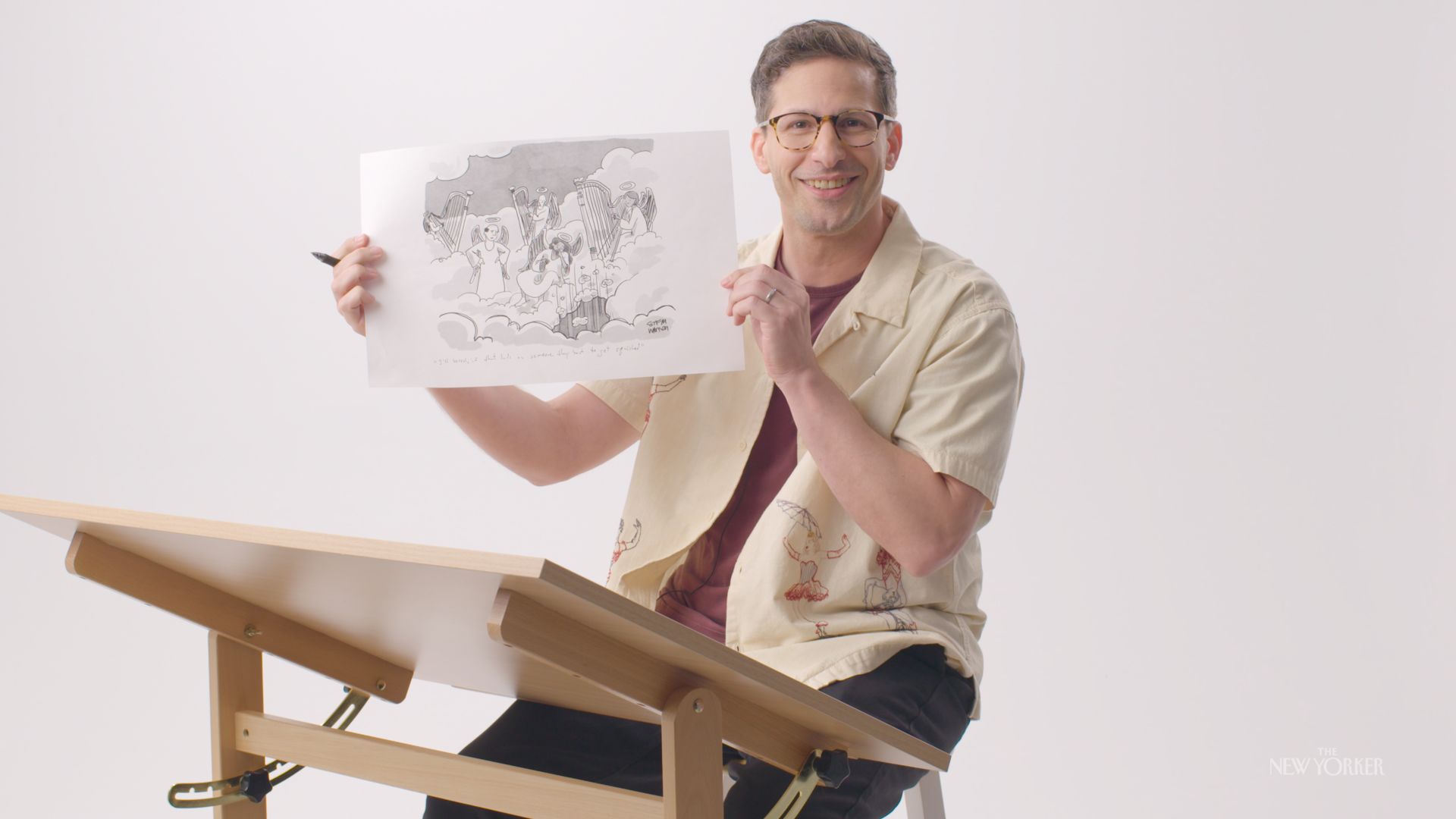 Watch Andy Samberg Enters the New Yorker Caption Contest | The New ...