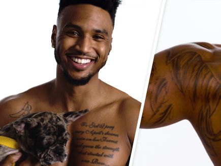 Trey Songz Feather Tattoos