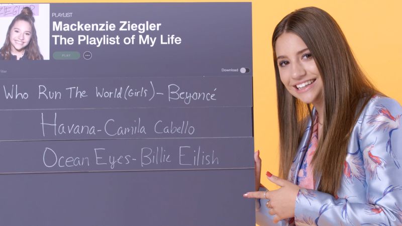 Watch Playlist of My Life | Mackenzie Ziegler Creates the Playlist to ...